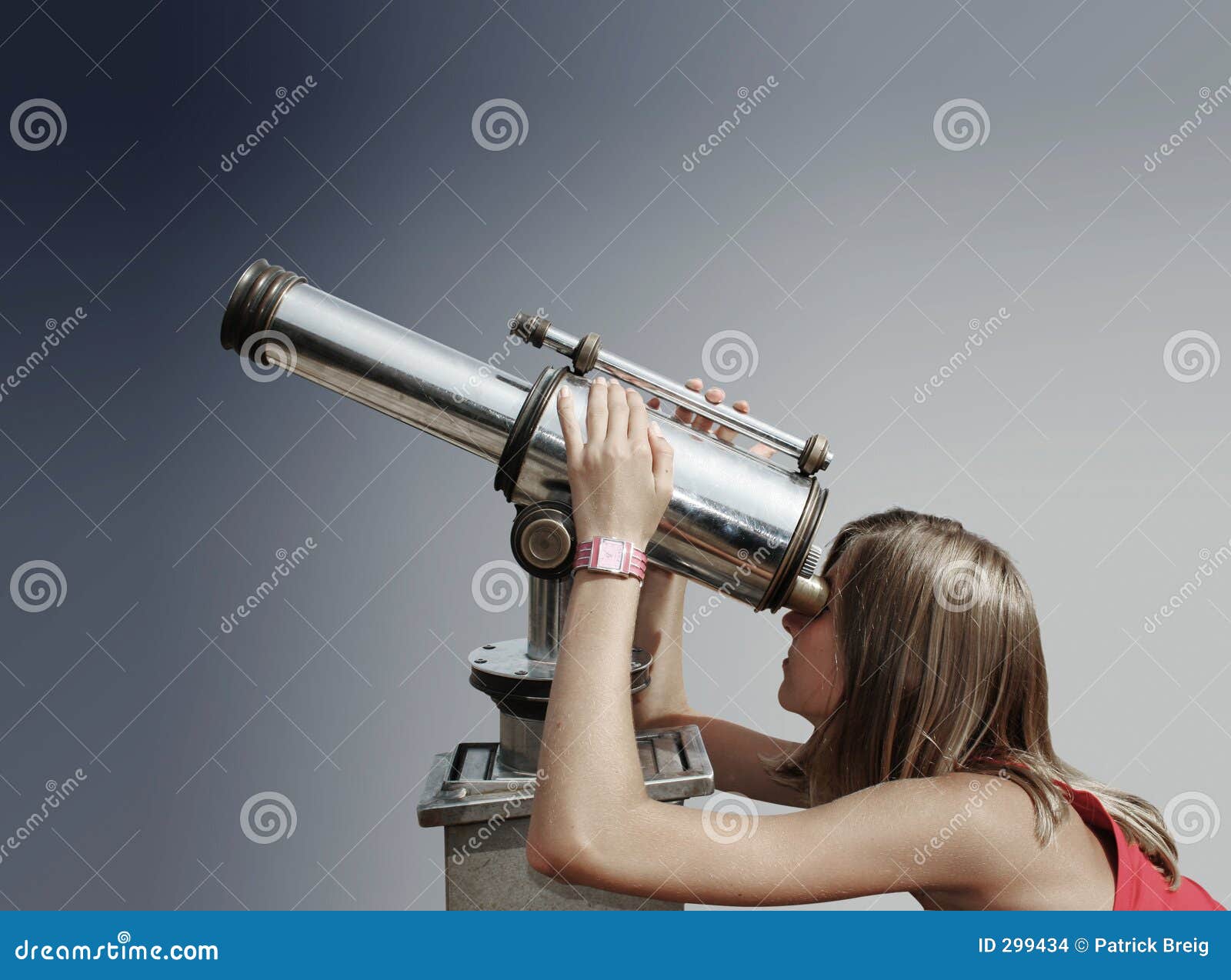 Curiosity. stock photo. Image of teenager, telescope, astrology - 299434