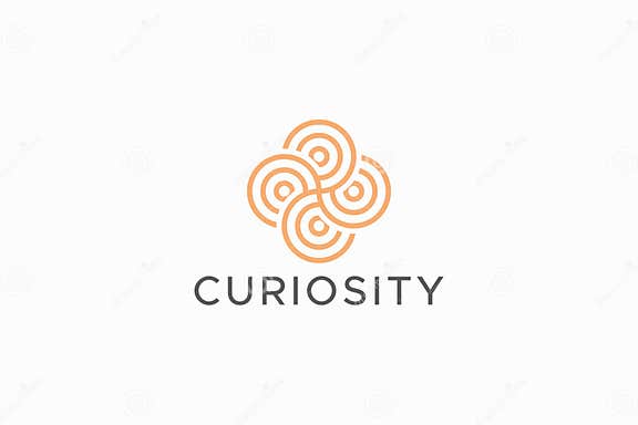 Abstract Geometric Line Circle Logo for Curiosity Infinite Icon Symbol ...