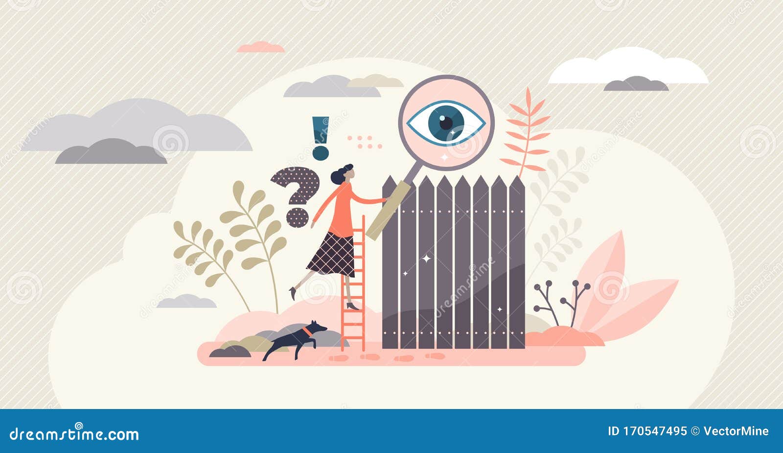 Curiosity Concept Vector Illustration Stock Vector - Illustration of ...
