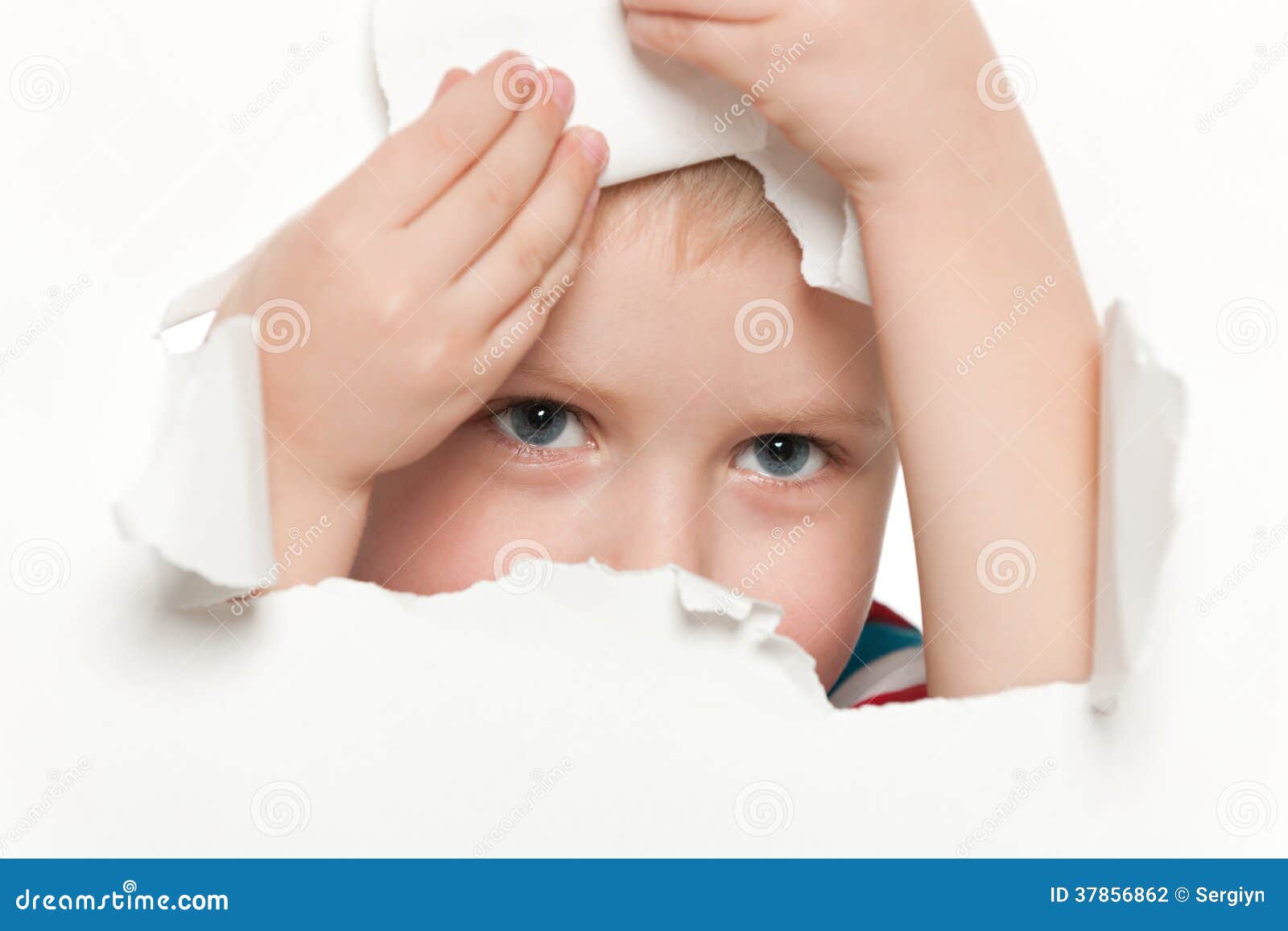 Curiosity of a Cute Little Boy Stock Photo - Image of smile, closeup ...