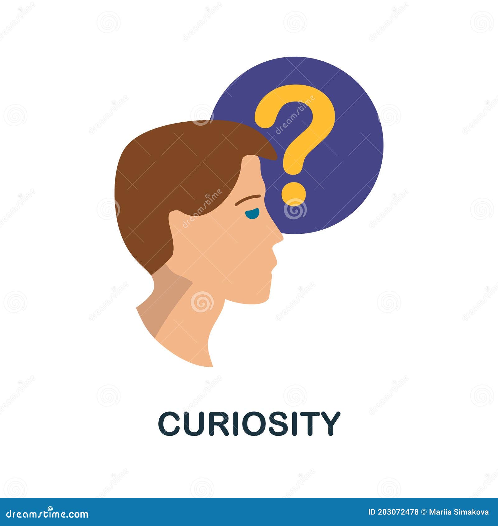 Curiosity Icon. Simple Element from Personality Collection. Creative ...