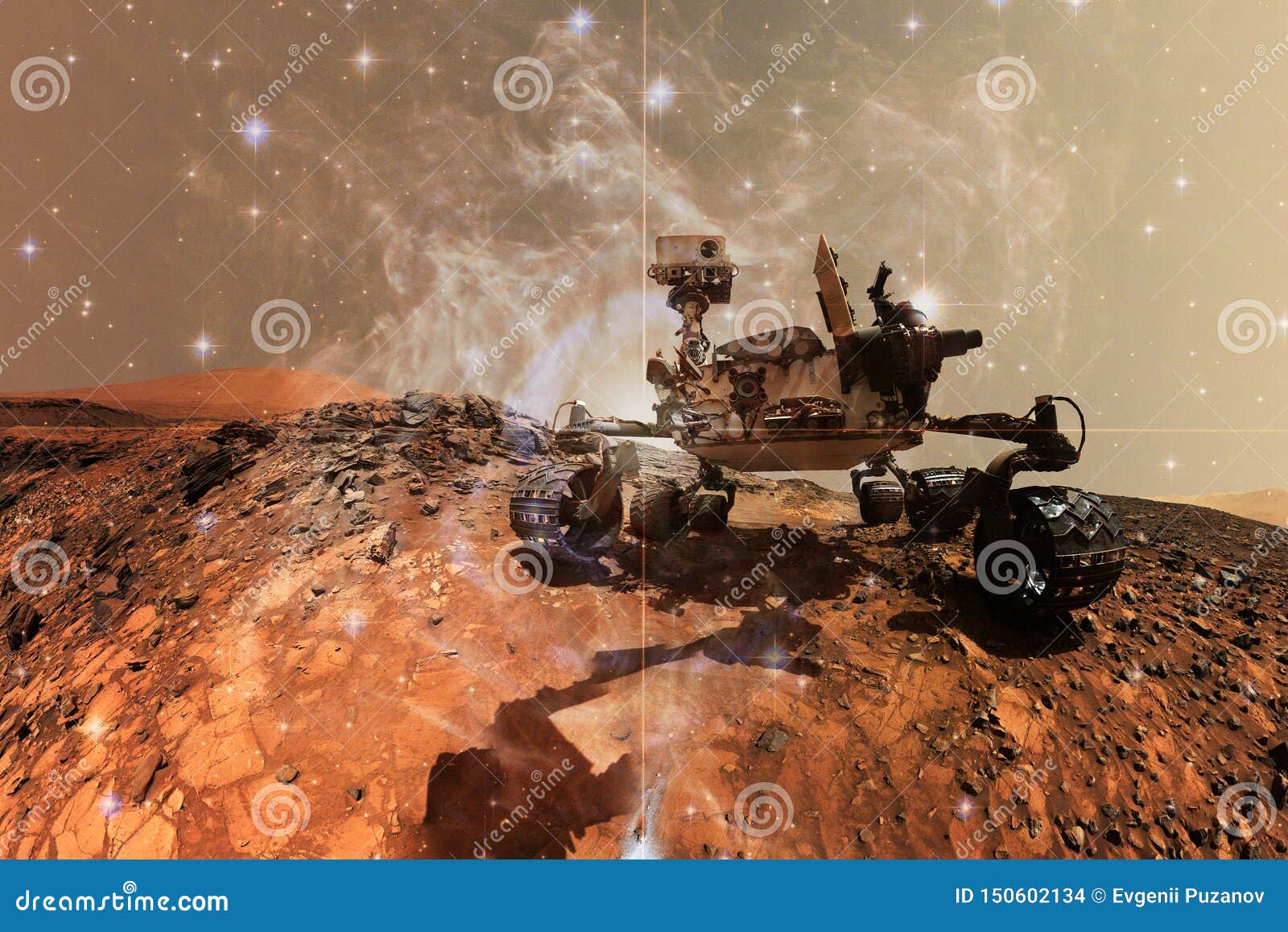Curiosity Mars Rover Exploring the Surface Planet of Mars Stock ... Curiosity Mars Rover Exploring the Surface Planet of Mars Stock ...