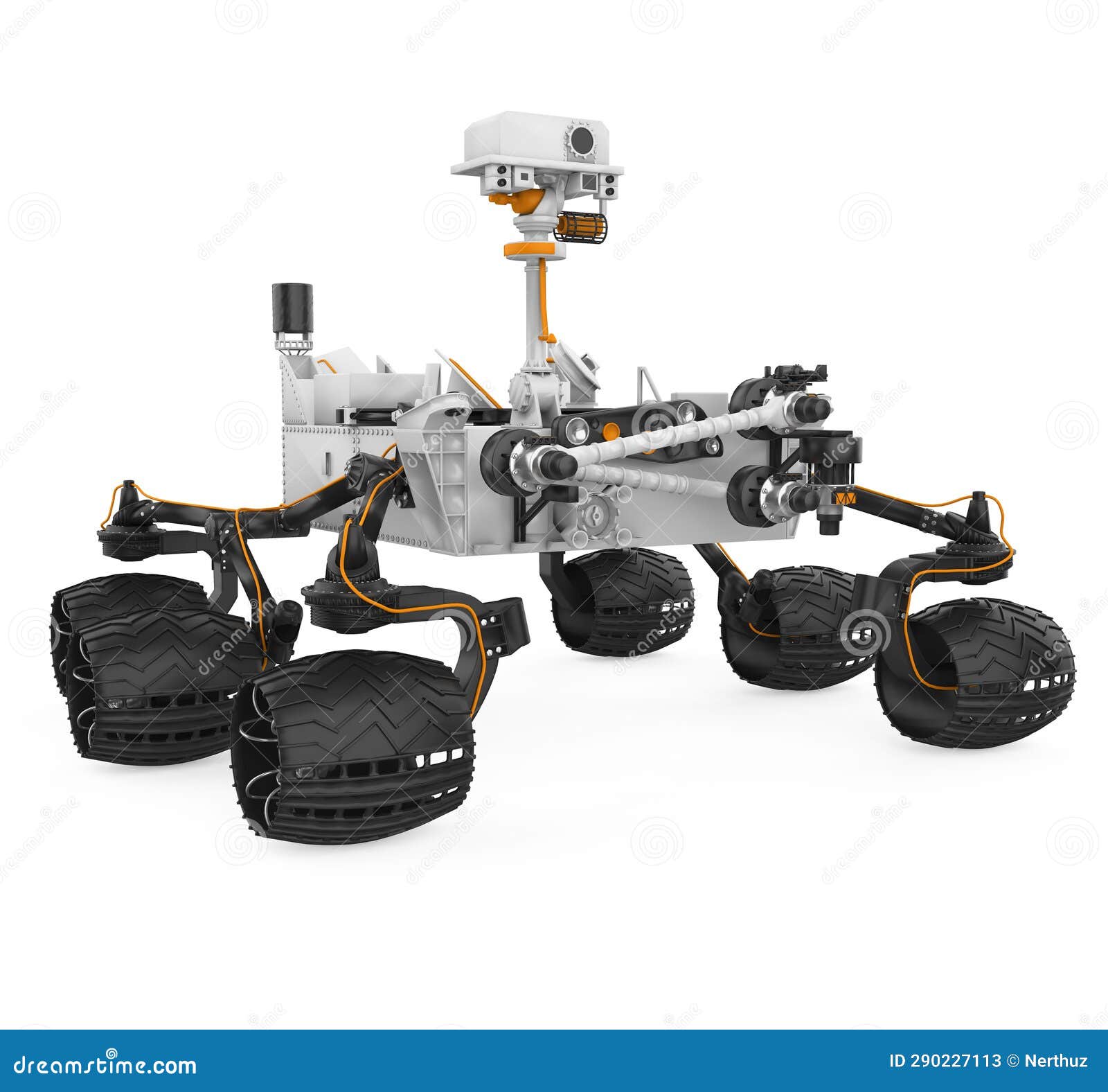 Rover Isolated On White Background. Mars Rover. Lunar Rover. Planet ...