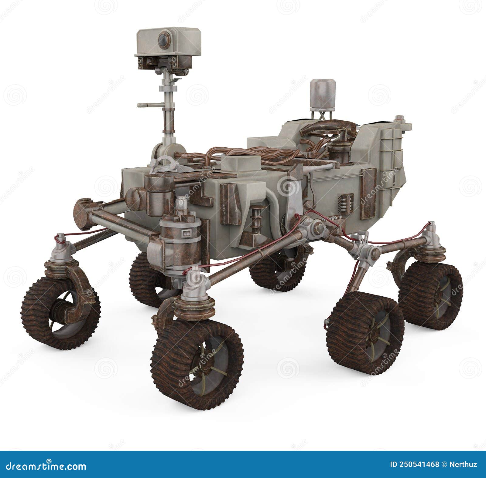 Rover Isolated On White Background. Mars Rover. Lunar Rover. Planet ...