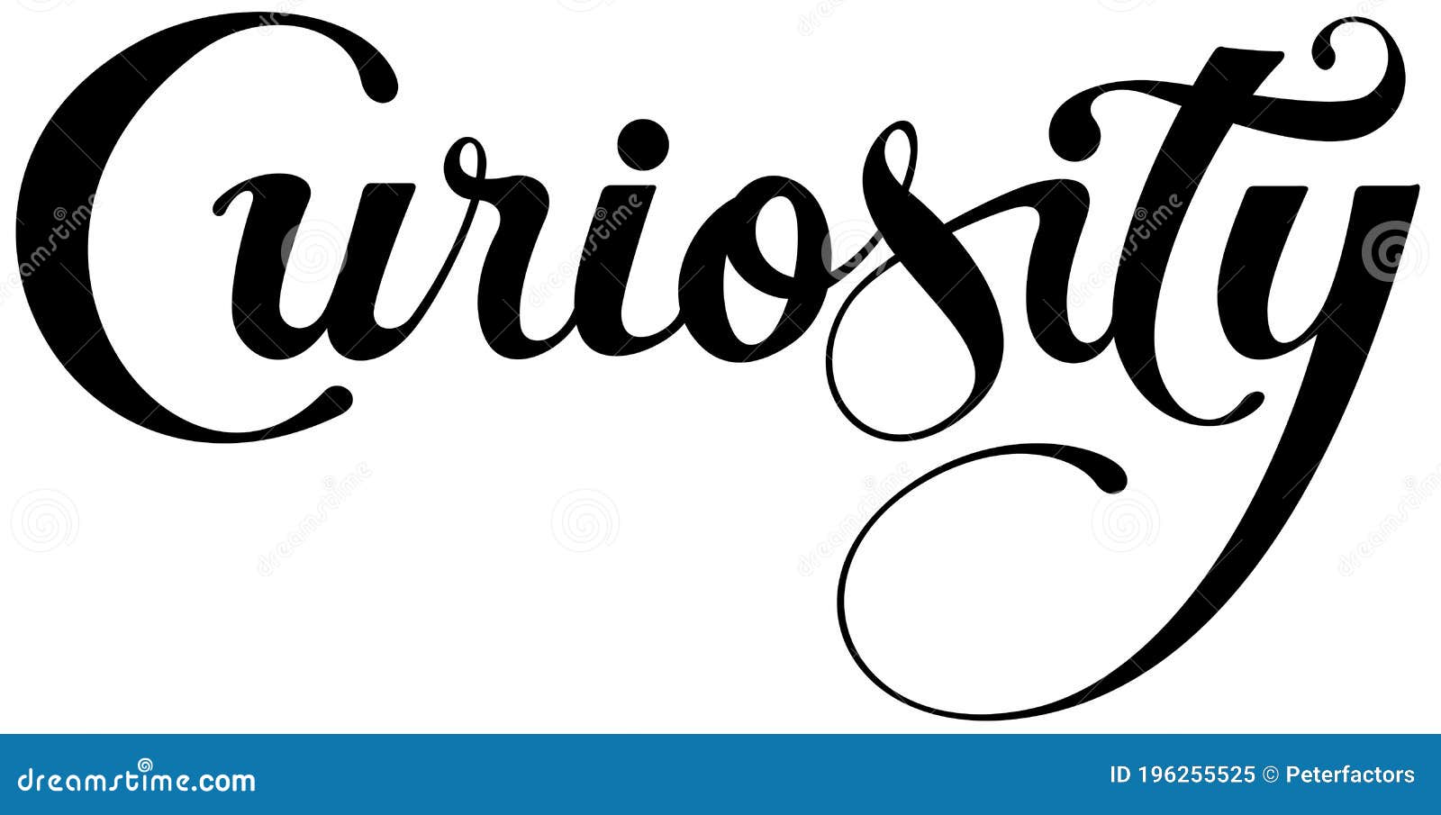 Curiosity - Custom Calligraphy Text Stock Vector - Illustration of ...