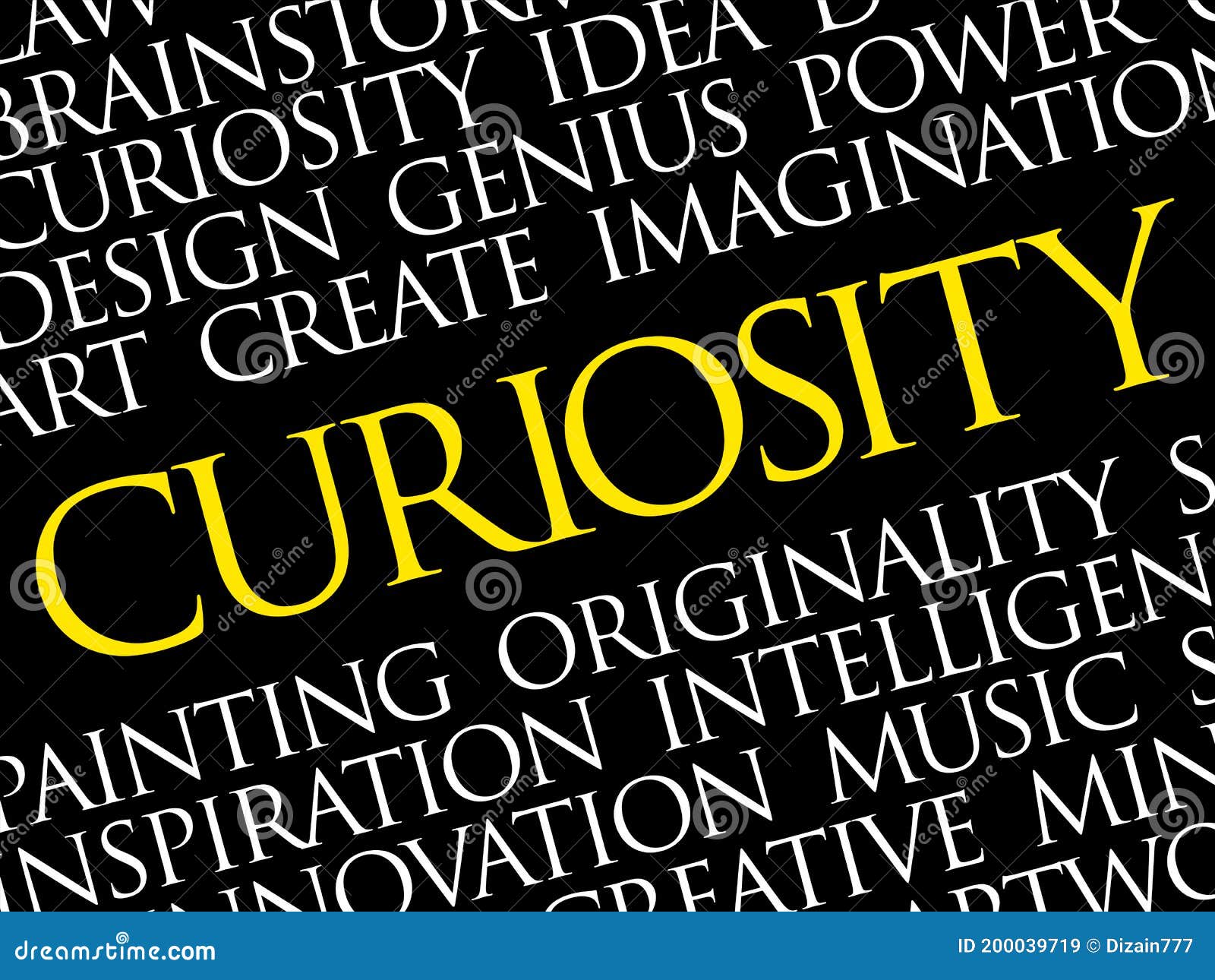 Curiosity word cloud stock illustration. Illustration of experience ...
