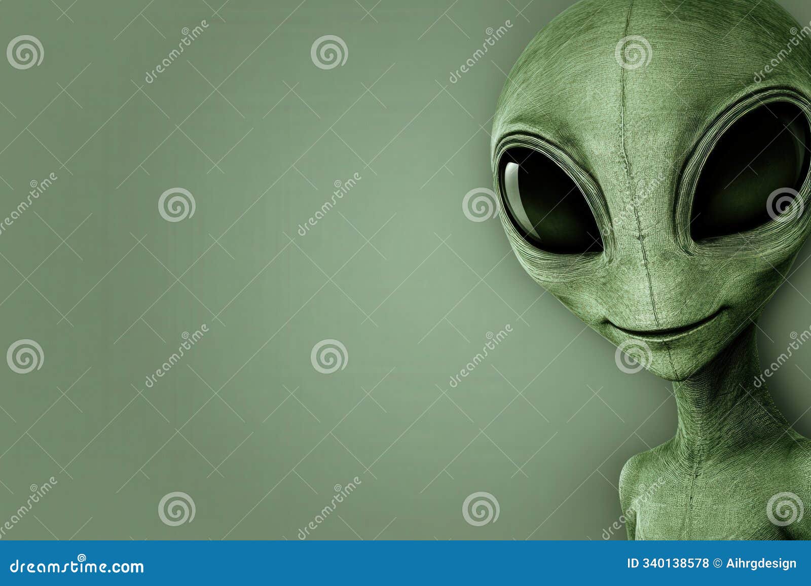 A Curious Alien Creature Design Against a Clean, Solid Background Stock ...