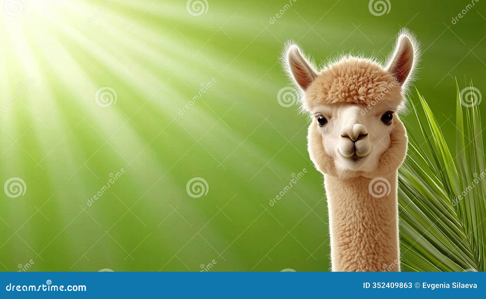 Curious Alpaca Wearing Sunglasses Peeks Over A Bright Blue Wall ...