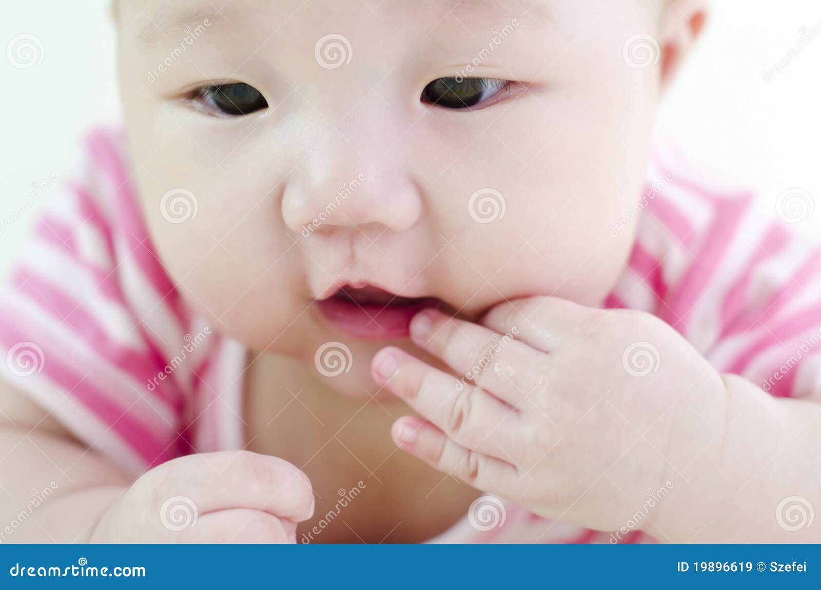 Curious baby stock image. Image of indoor, cuddle, girl - 19896619