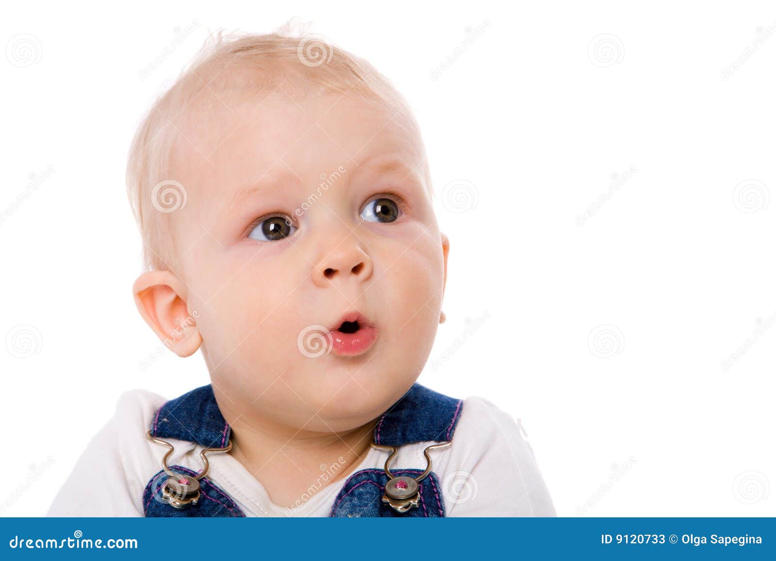 Curious Baby stock image. Image of blue, daughter, expression - 9120733