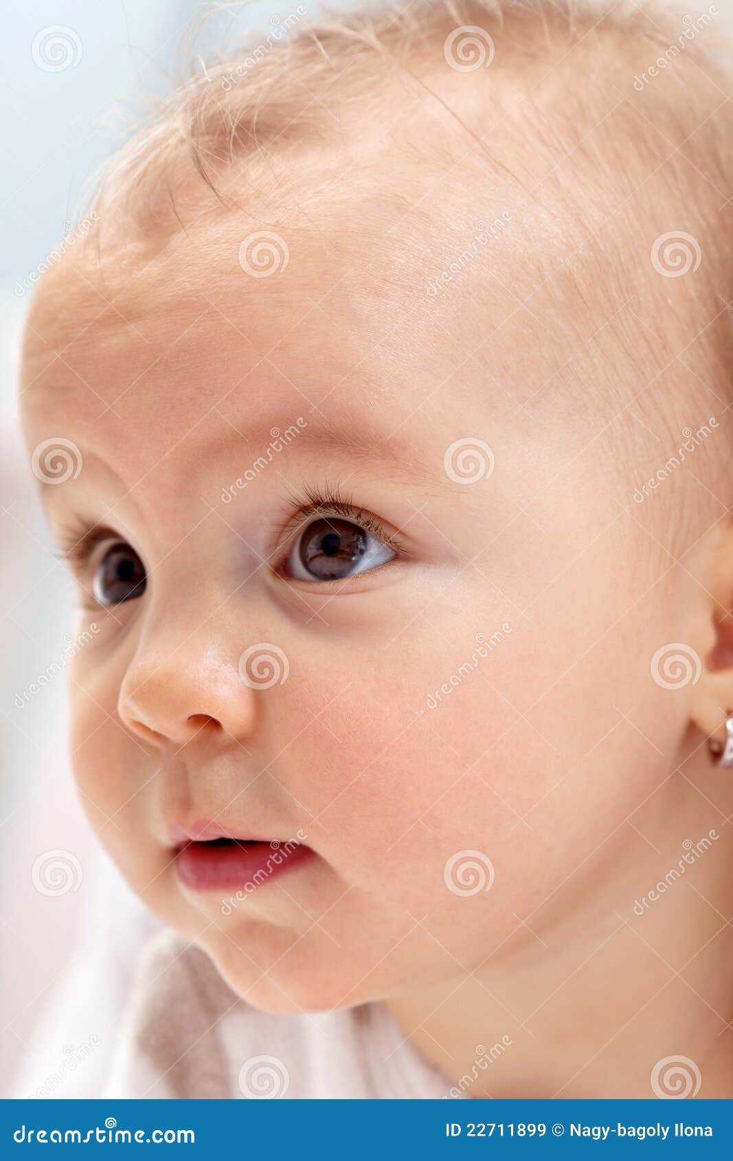 Curious baby girl portrait stock image. Image of sweet - 22711899