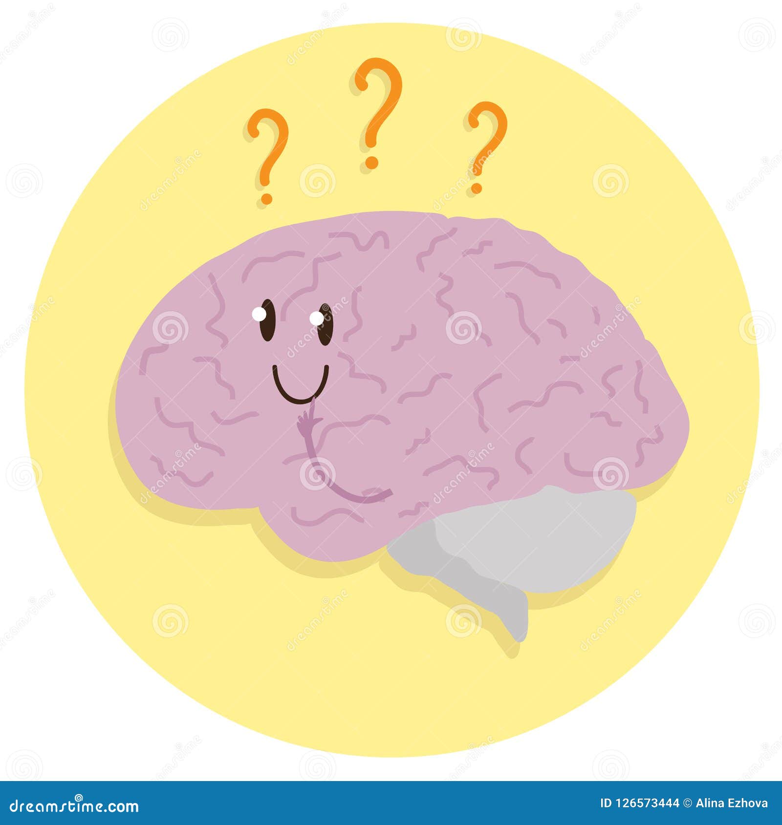 Curious Brain. Vector Illustration. Stock Vector - Illustration of ...