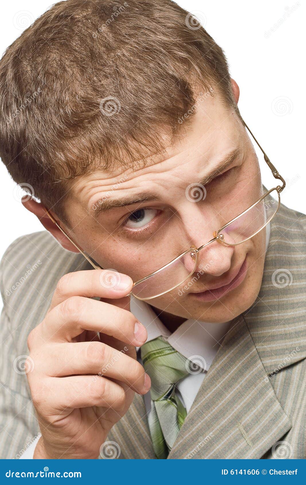 Curious Businessman Looking Stock Photo - Image of idea, management ...
