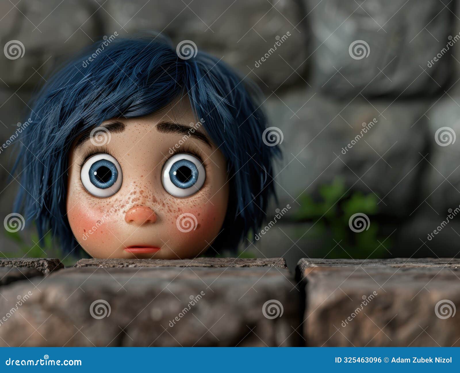 Curious Cartoon Fish Looks At A Funny Worm | CartoonDealer.com #219944875