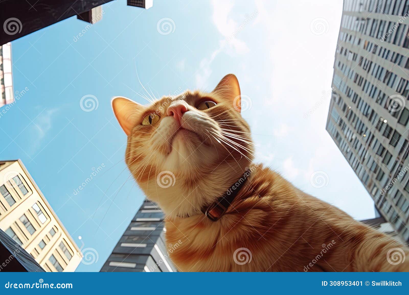 Curious Cat Looking at the Camera, Sniffing and Closing Up. Stock Image ...