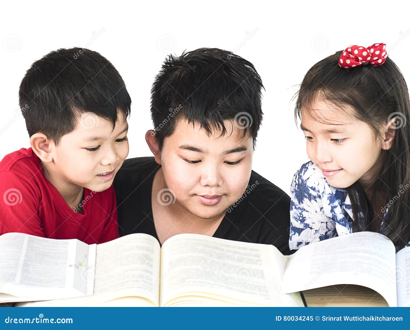 Curious Children Reading Book Stock Image - Image of cute, human: 80034245