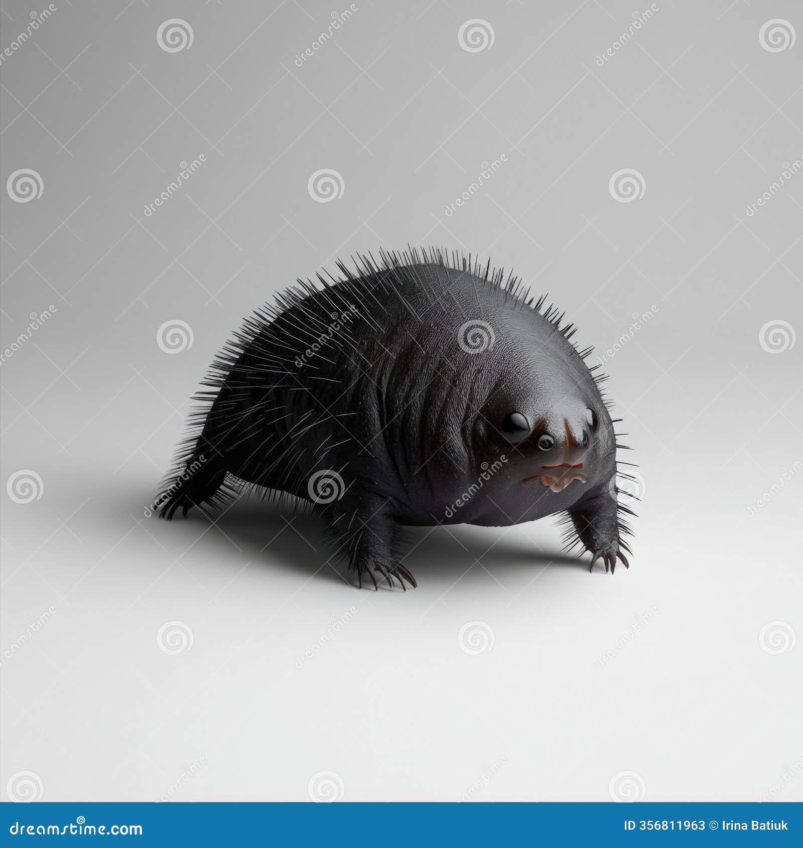 A Curious Creature with a Rounded Body and Sharp Spiky Fur is ...