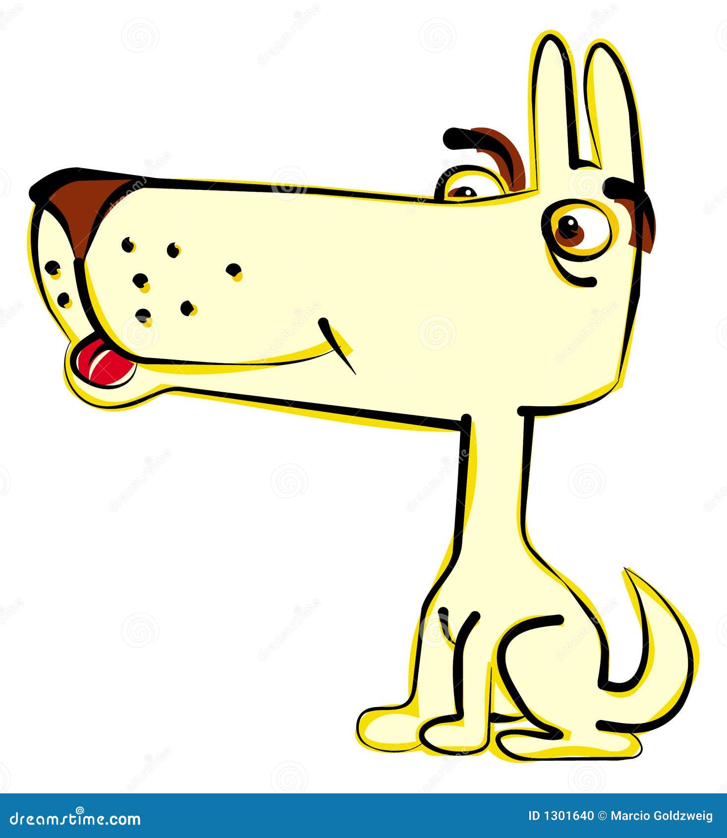 Curious Dog stock vector. Illustration of curious, companion - 1301640