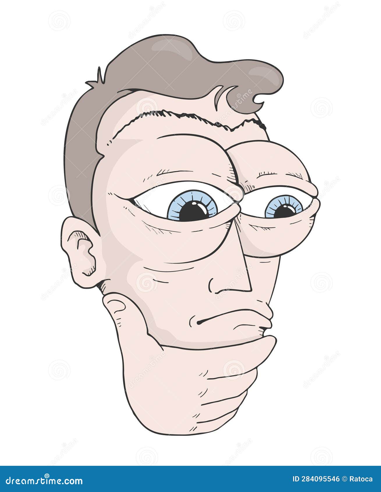 Curious face draw stock vector. Illustration of happy - 284095546