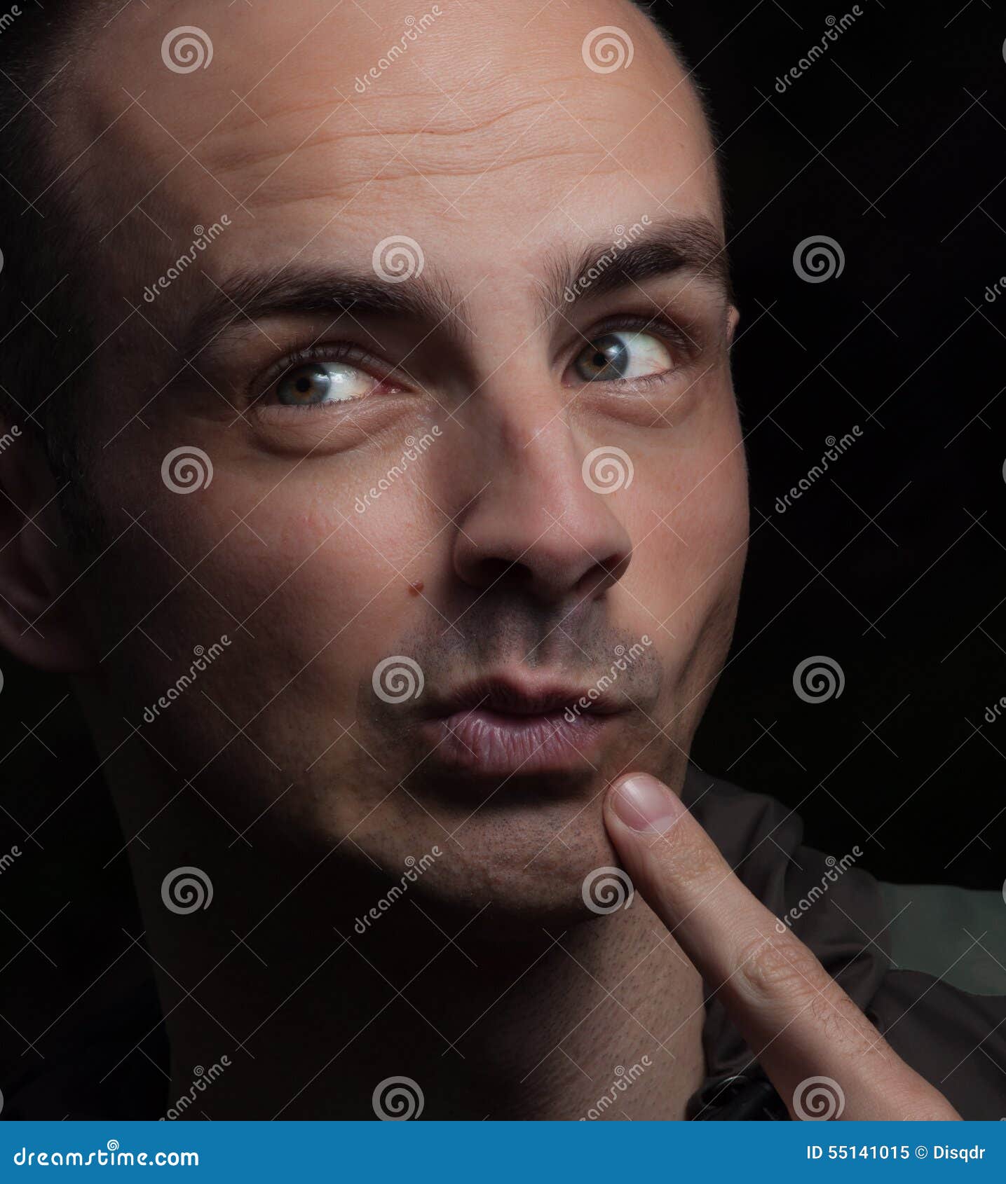Curious face man portrait stock image. Image of discovery - 55141015