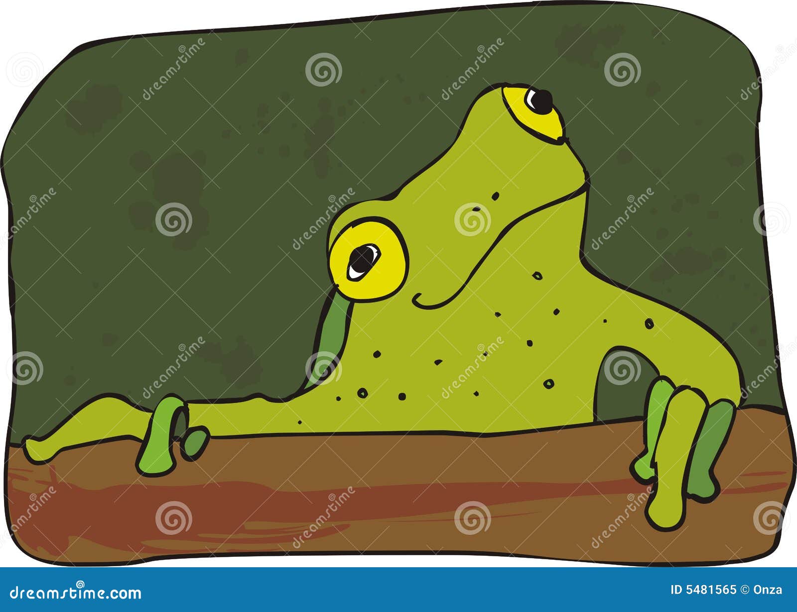 Curious frog stock vector. Illustration of funny, individuality - 5481565