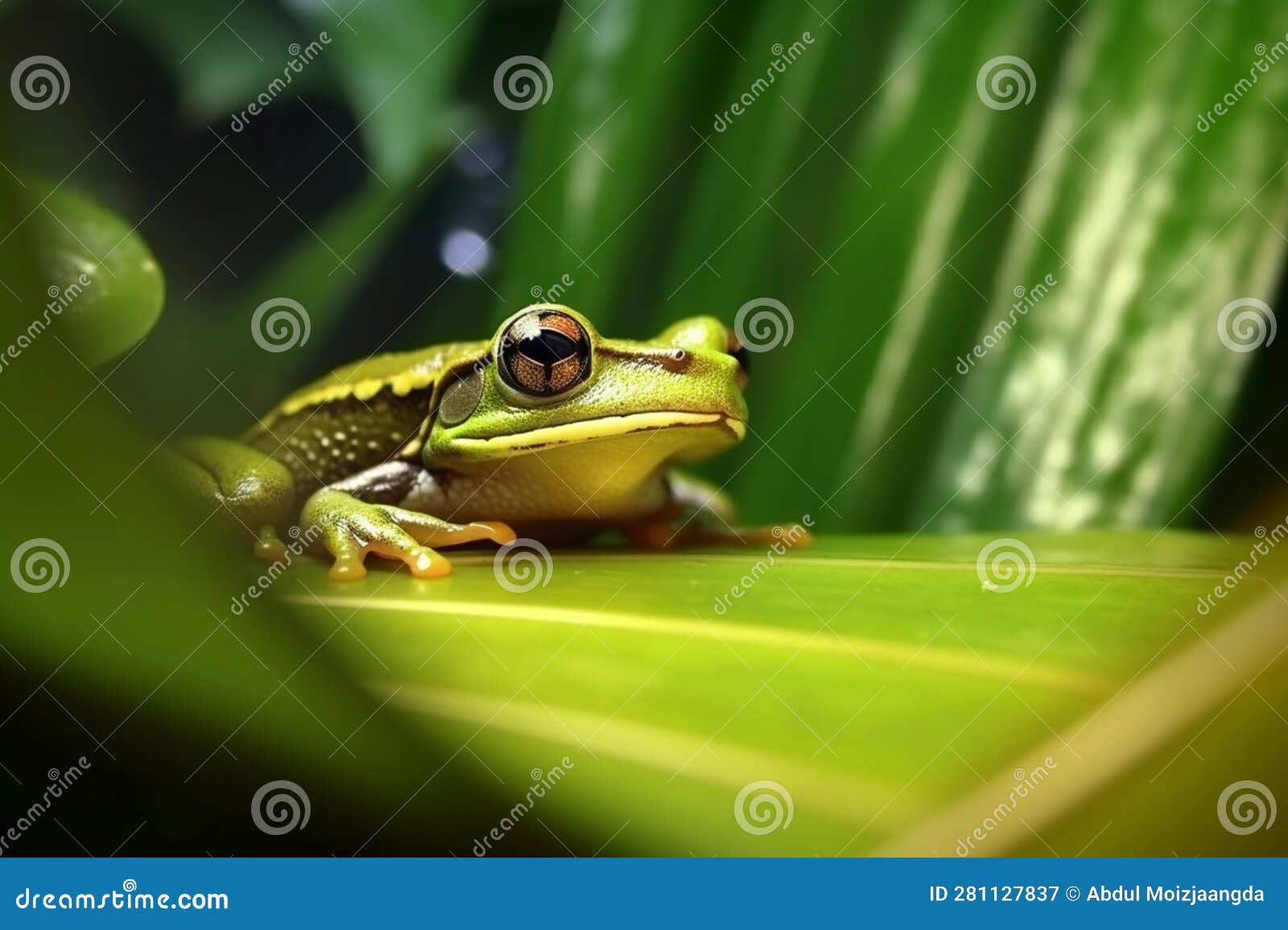 Curious Frog Peeks Out, Adding a Touch of Whimsy Stock Illustration ...