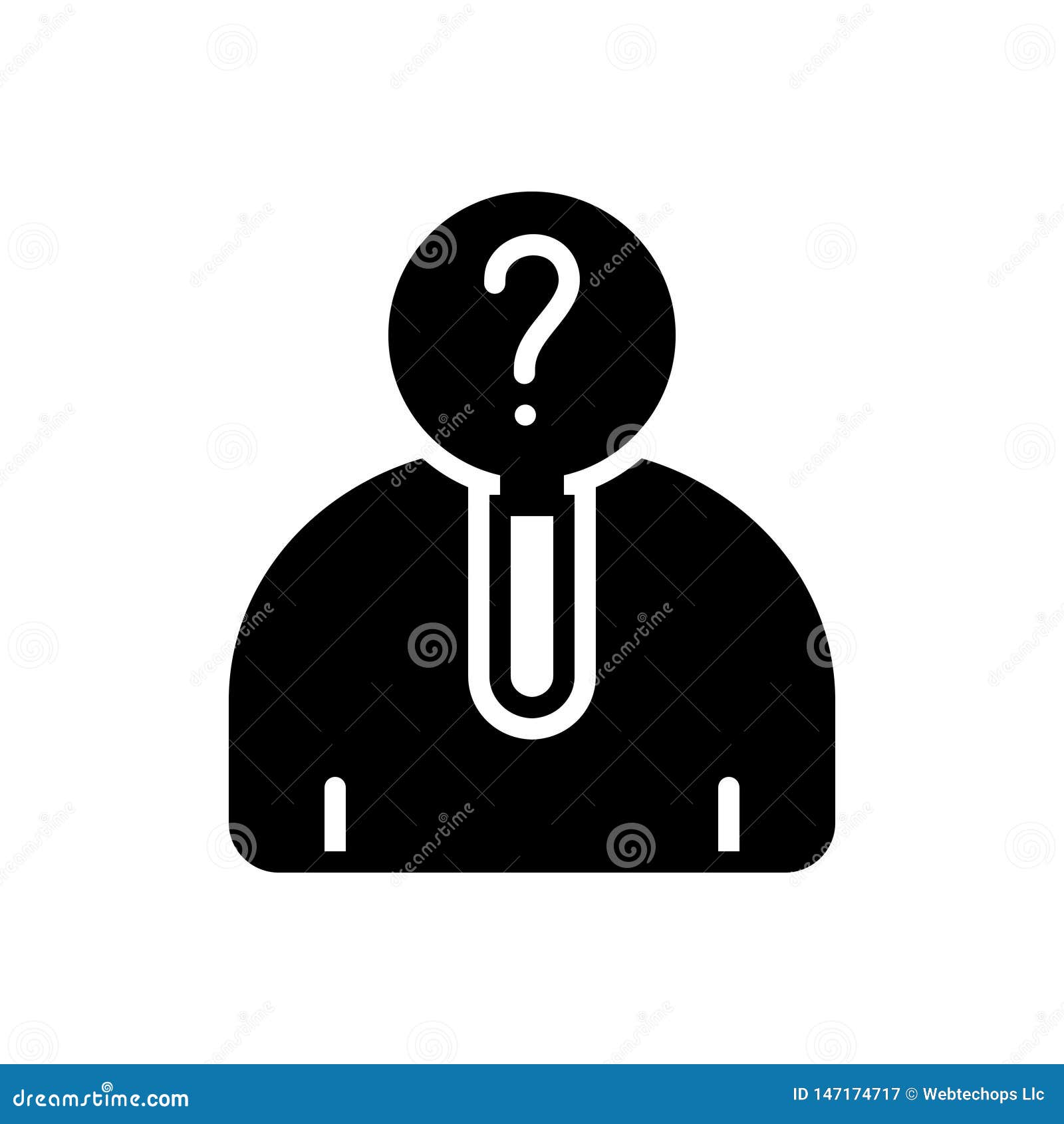 Black Solid Icon for Curious, Anxious and Eager Stock Vector ...