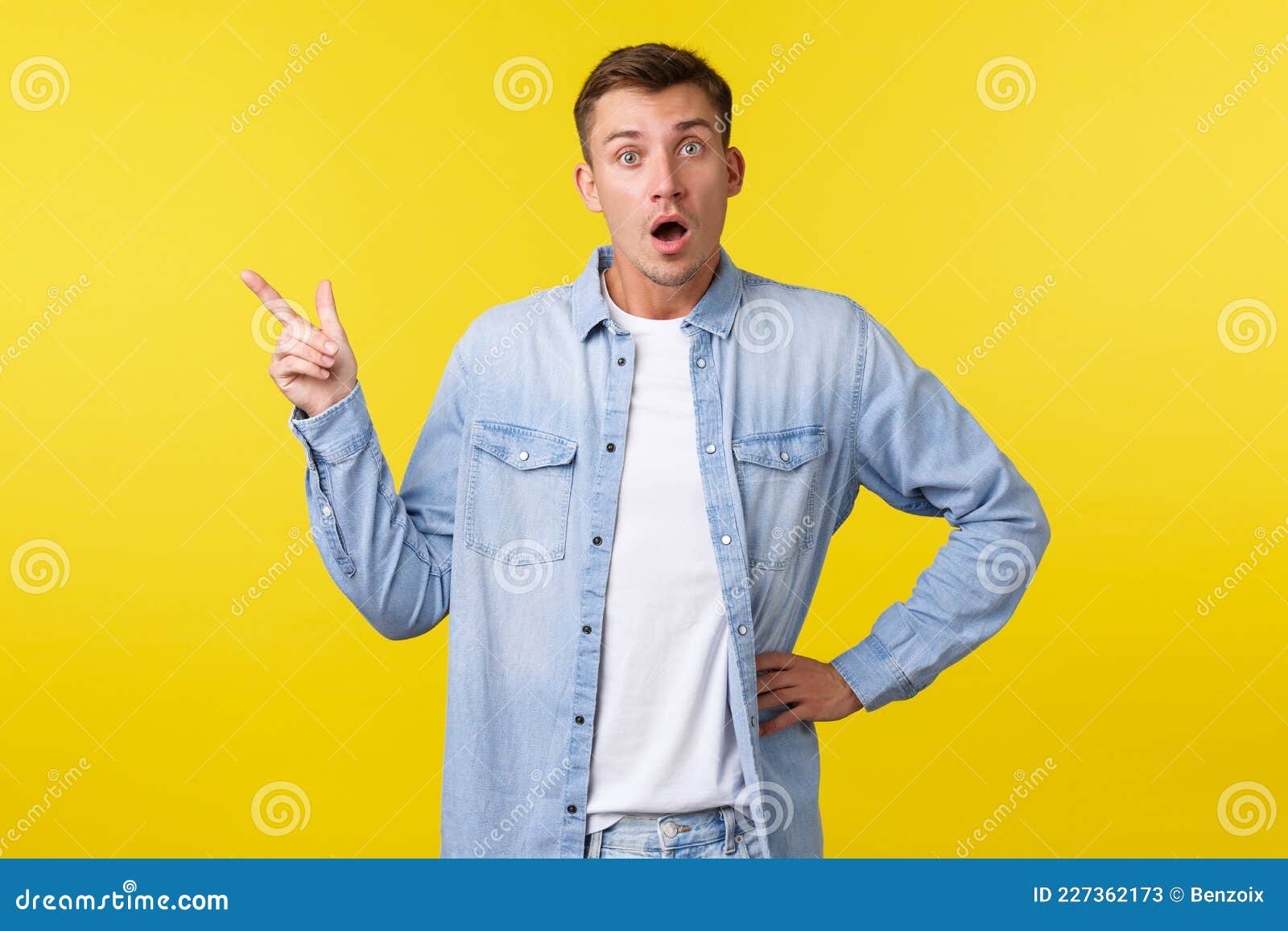 Curious and Interested Handsome Blond Guy Asking Question about New ...