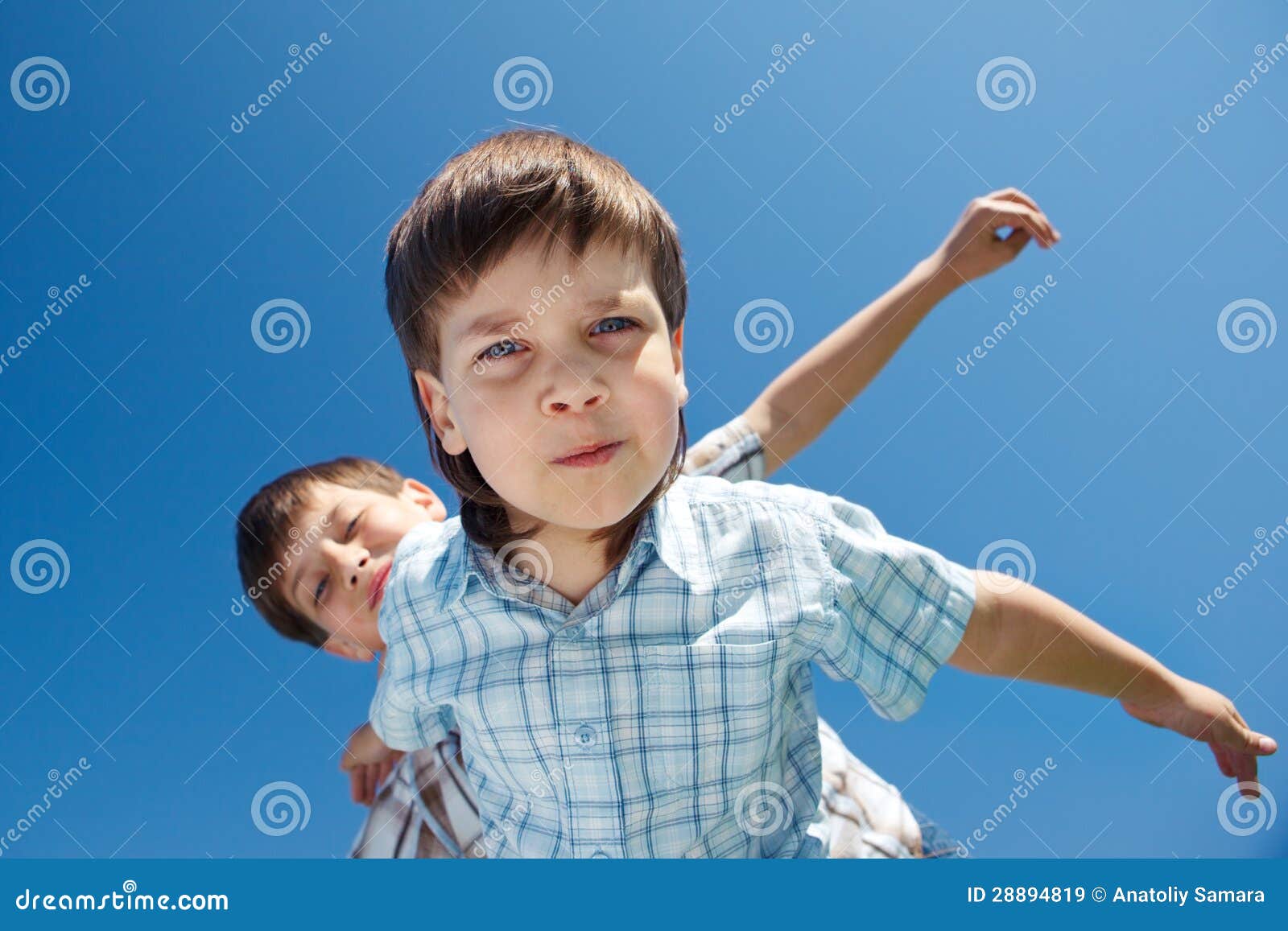 Curious kids stock image. Image of boys, control, looking - 28894819