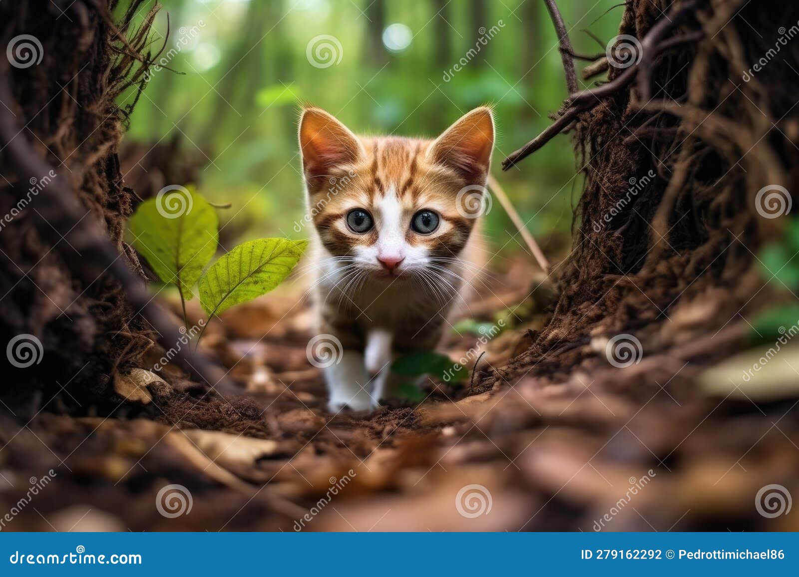Curious kitten stock illustration. Illustration of wildlife - 279162292