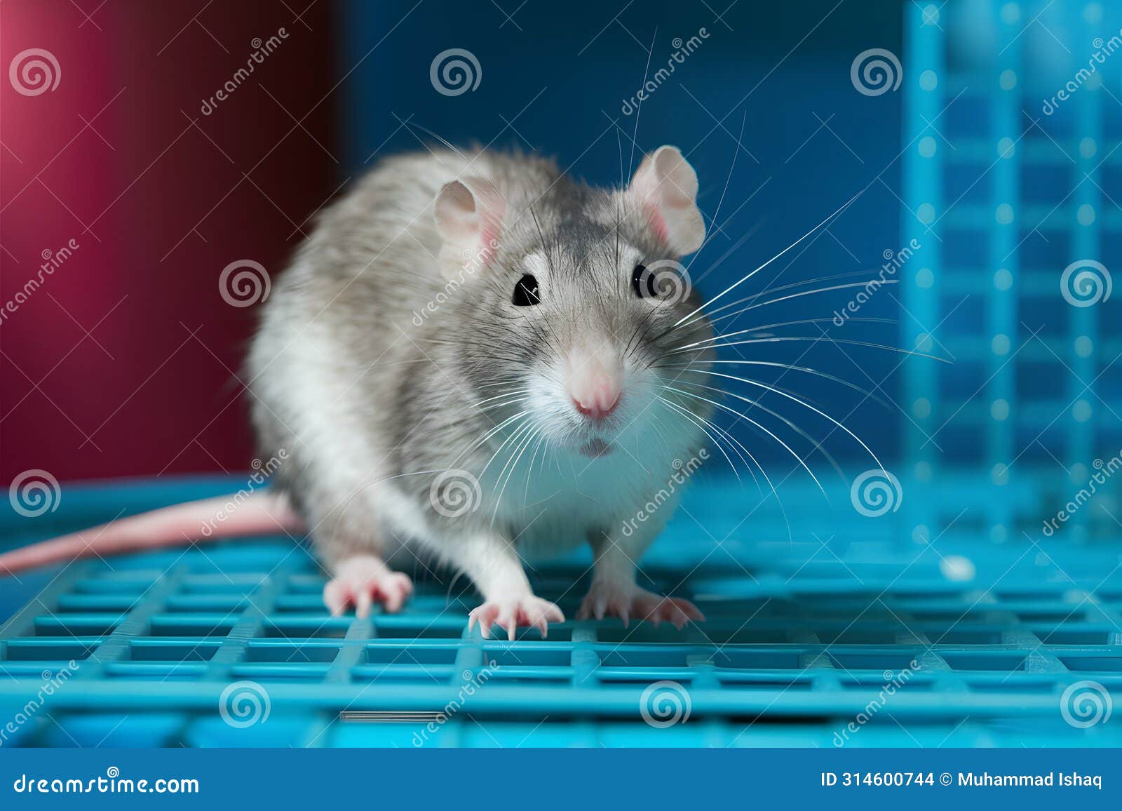Curious Laboratory Rat in Research Environment Stock Illustration ...