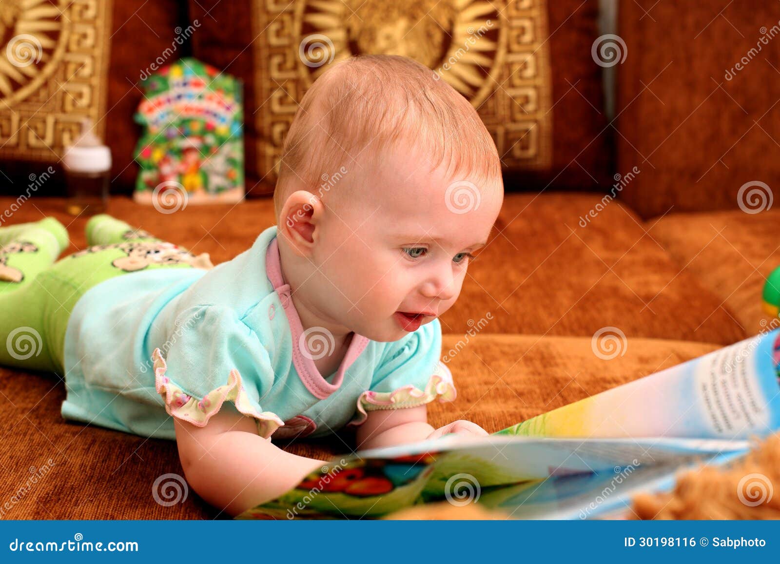 Baby with a Book stock photo. Image of happiness, caucasian - 30198116