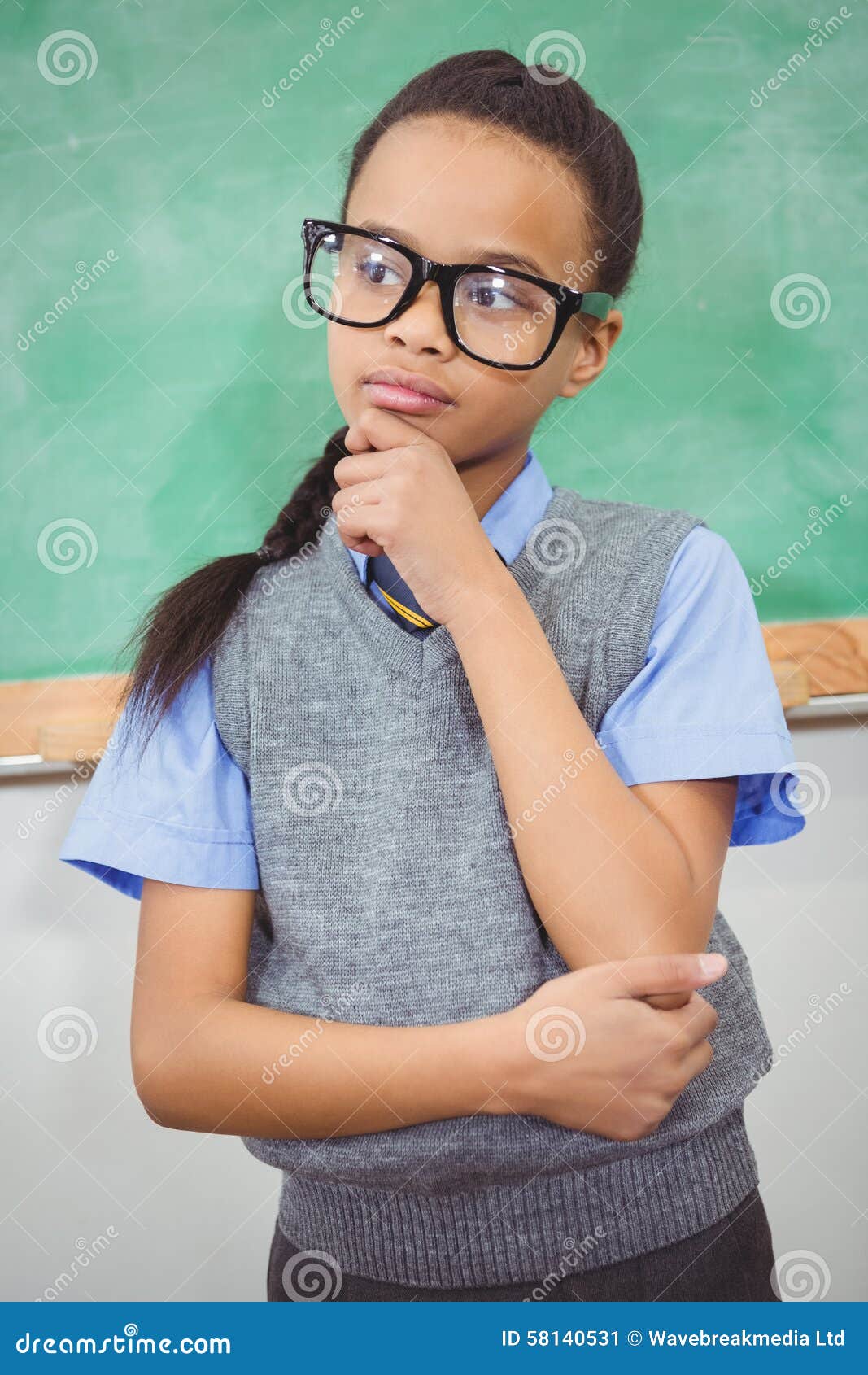 Curious Looking Student in Class Stock Image - Image of early ...