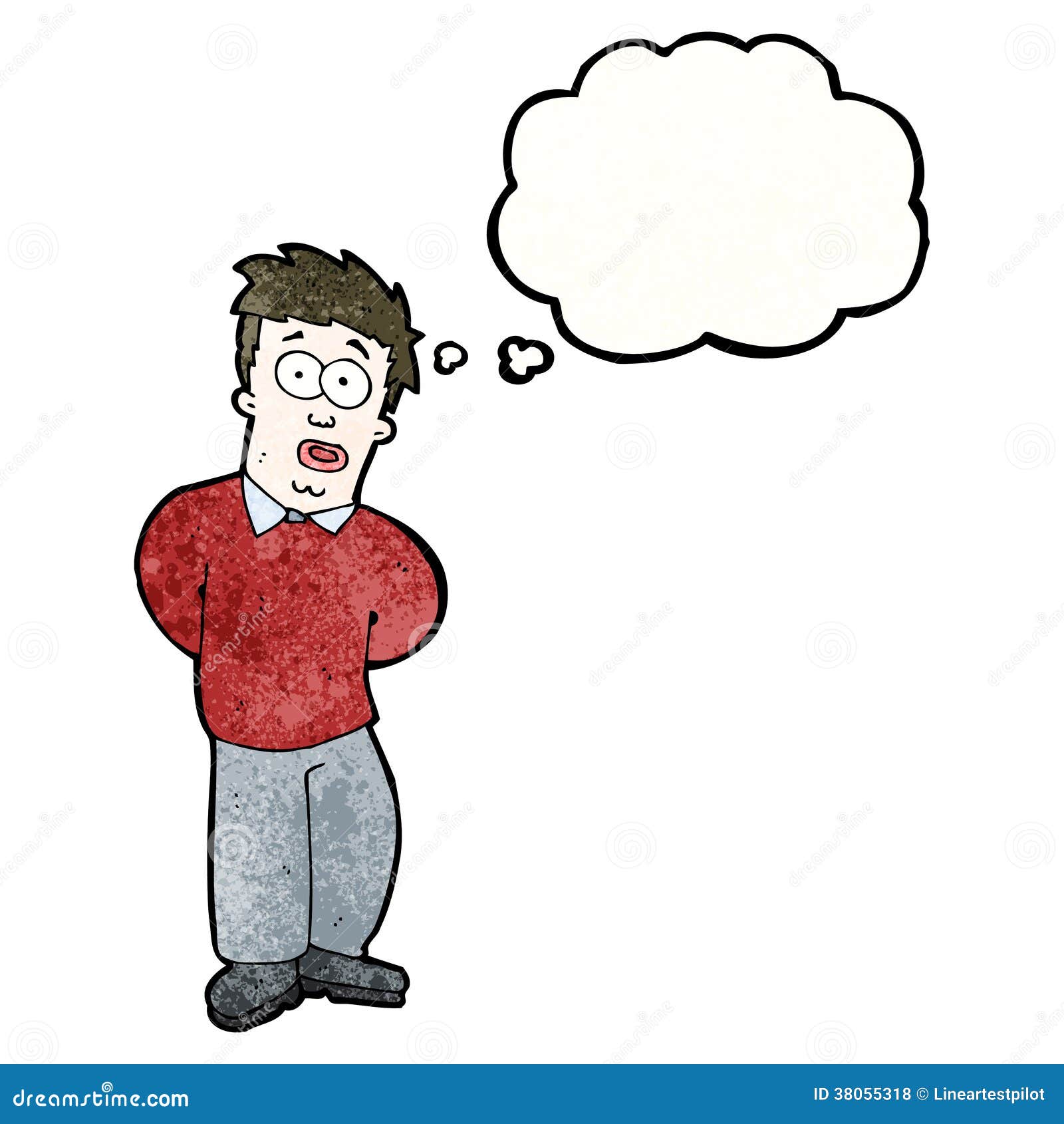 Curious man cartoon stock vector. Illustration of crazy - 38055318