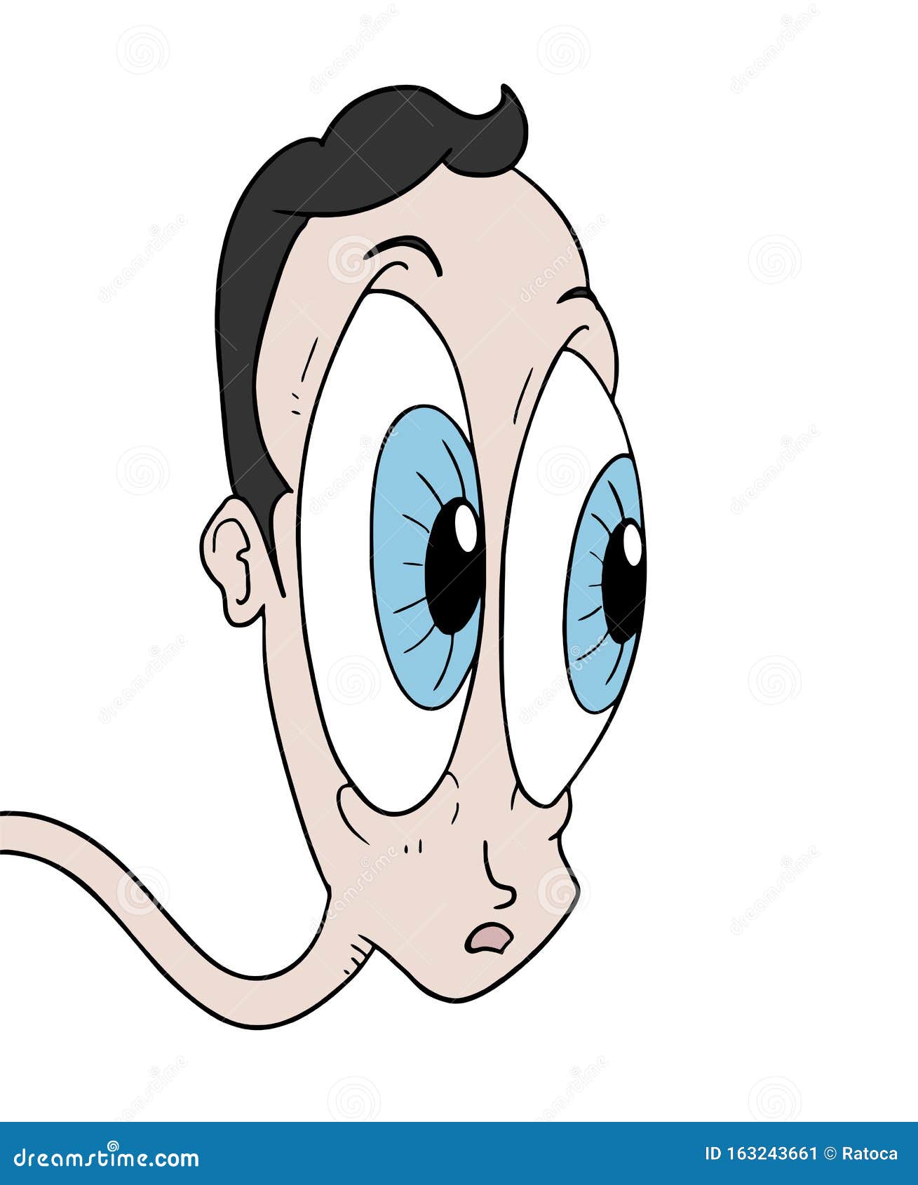 Curious man looking stock vector. Illustration of face - 163243661