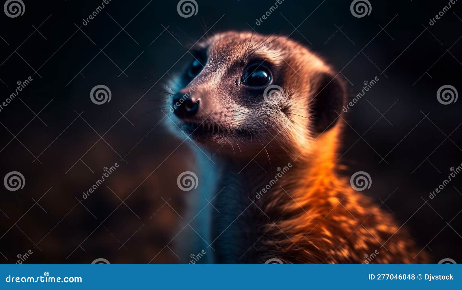 Curious Meerkat Staring with Alertness at Camera Generated by AI Stock ...