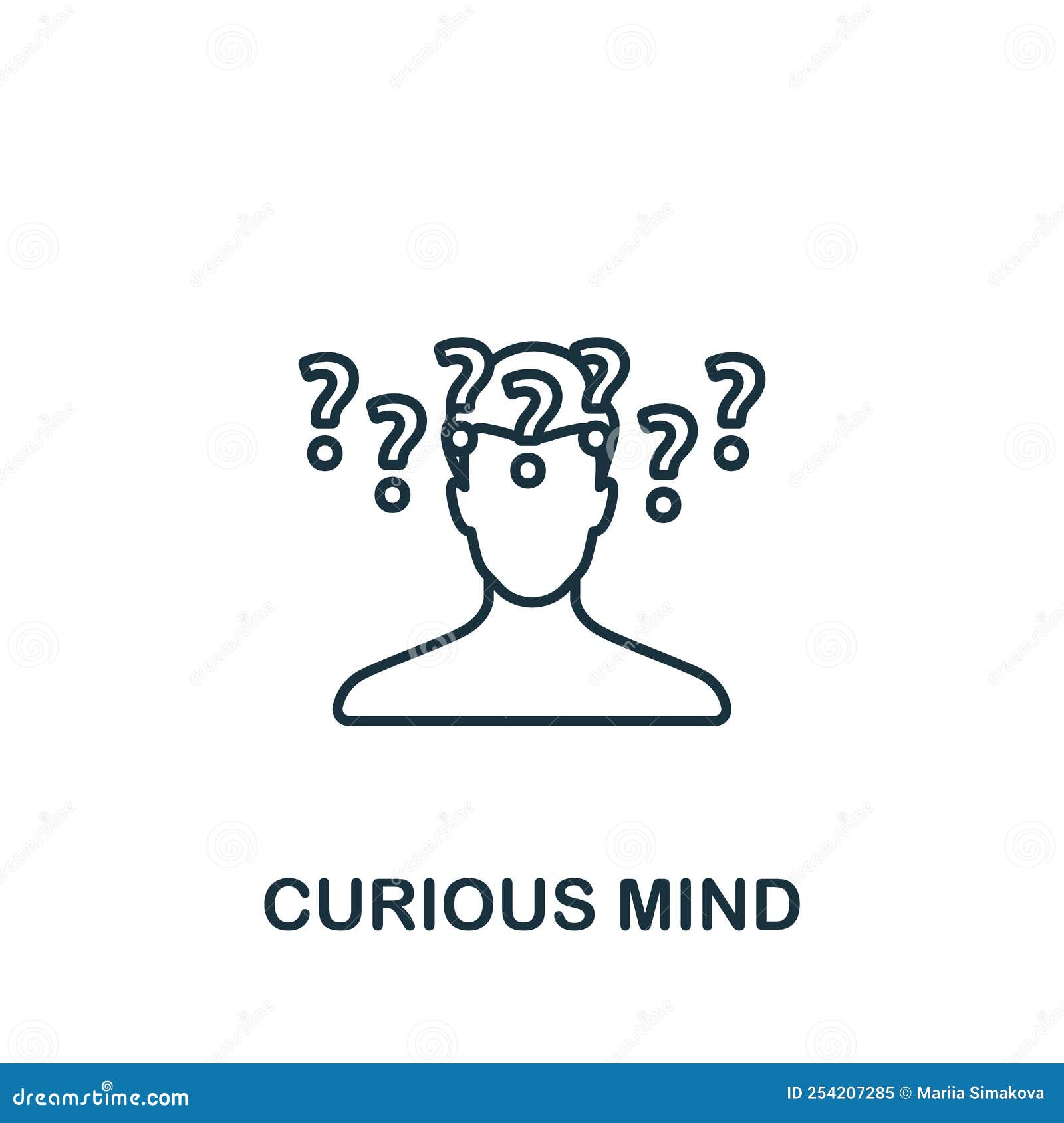 Curious Mind Icon. Line Simple Personality Icon for Templates, Web ...