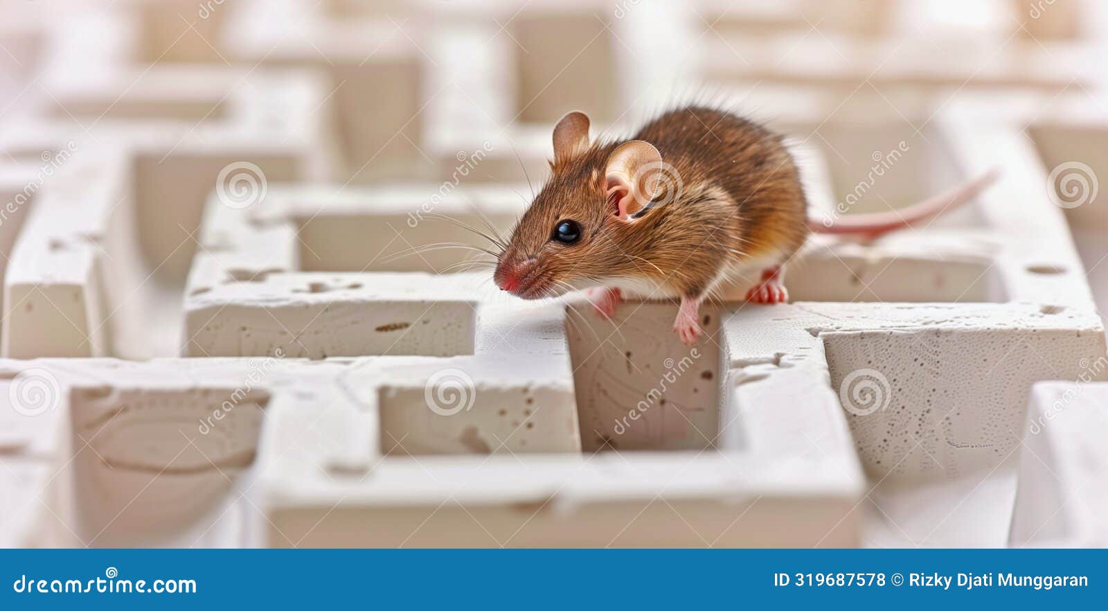 Curious Mouse Exploring a Complex Maze, Showcasing Its Agility and ...