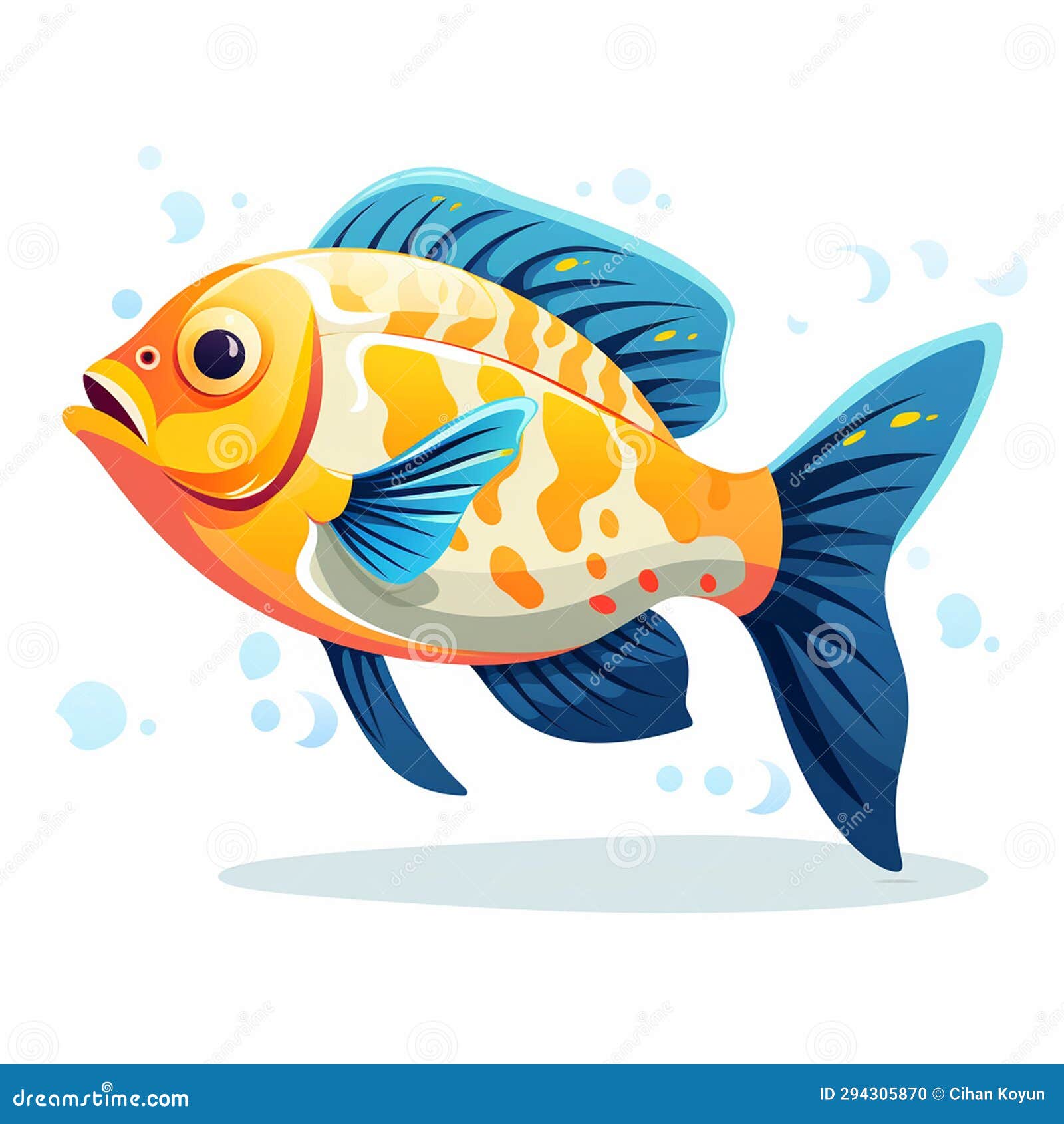 Curious Nemo Fish Swimming with Dory Illustration Stock Illustration ...