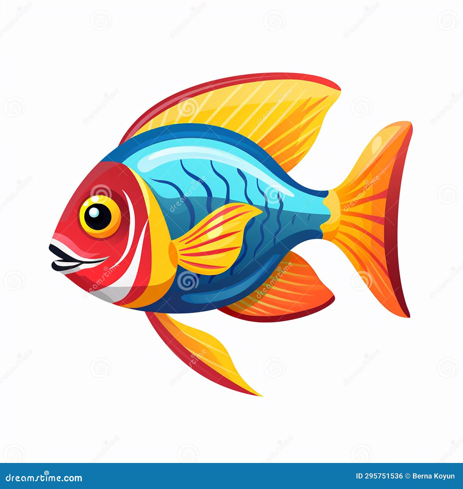 Curious Nemo Fish Swimming with Dory Illustration Stock Illustration ...