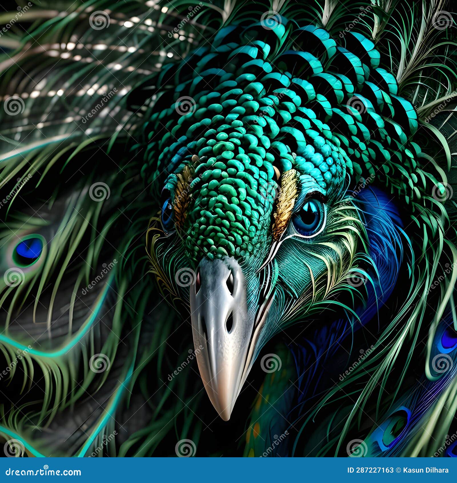 Curious Plumage: Unveiling the Weird AI Peacock Stock Illustration ... Curious Plumage: Unveiling the Weird AI Peacock Stock Illustration ...