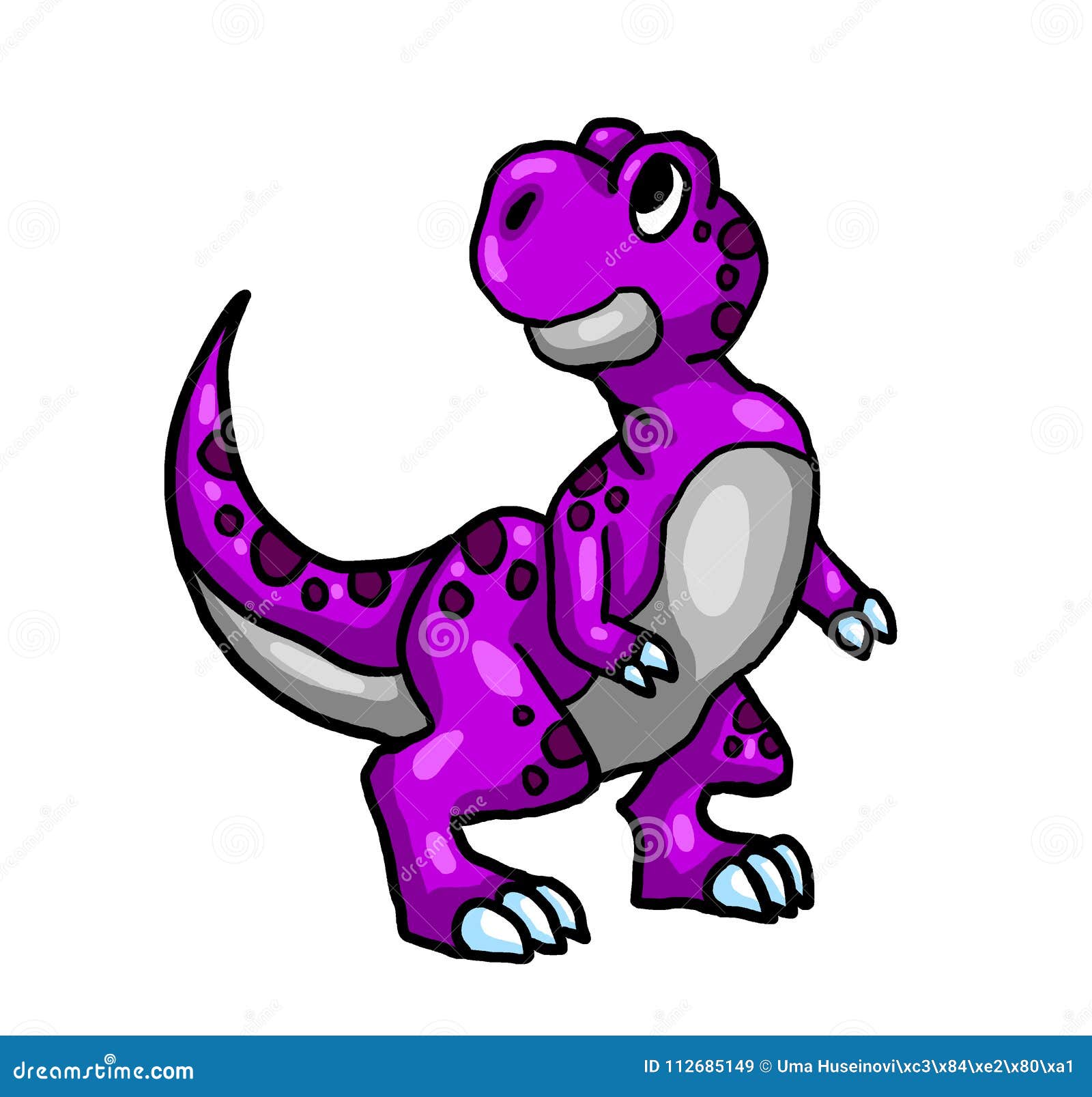 Curious Purple T Rex stock illustration. Illustration of color - 112685149