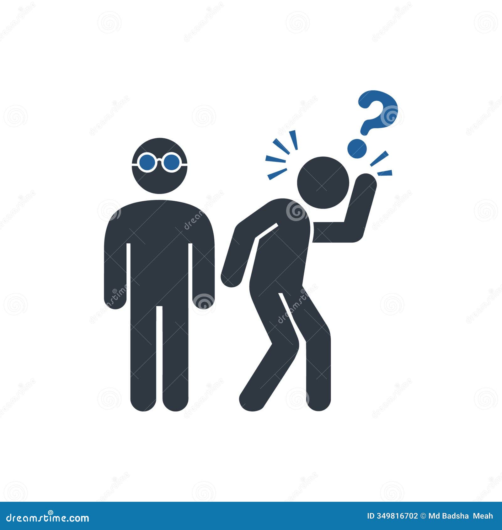 Curious Question Reaction Icon Stock Vector - Illustration of reaction ...
