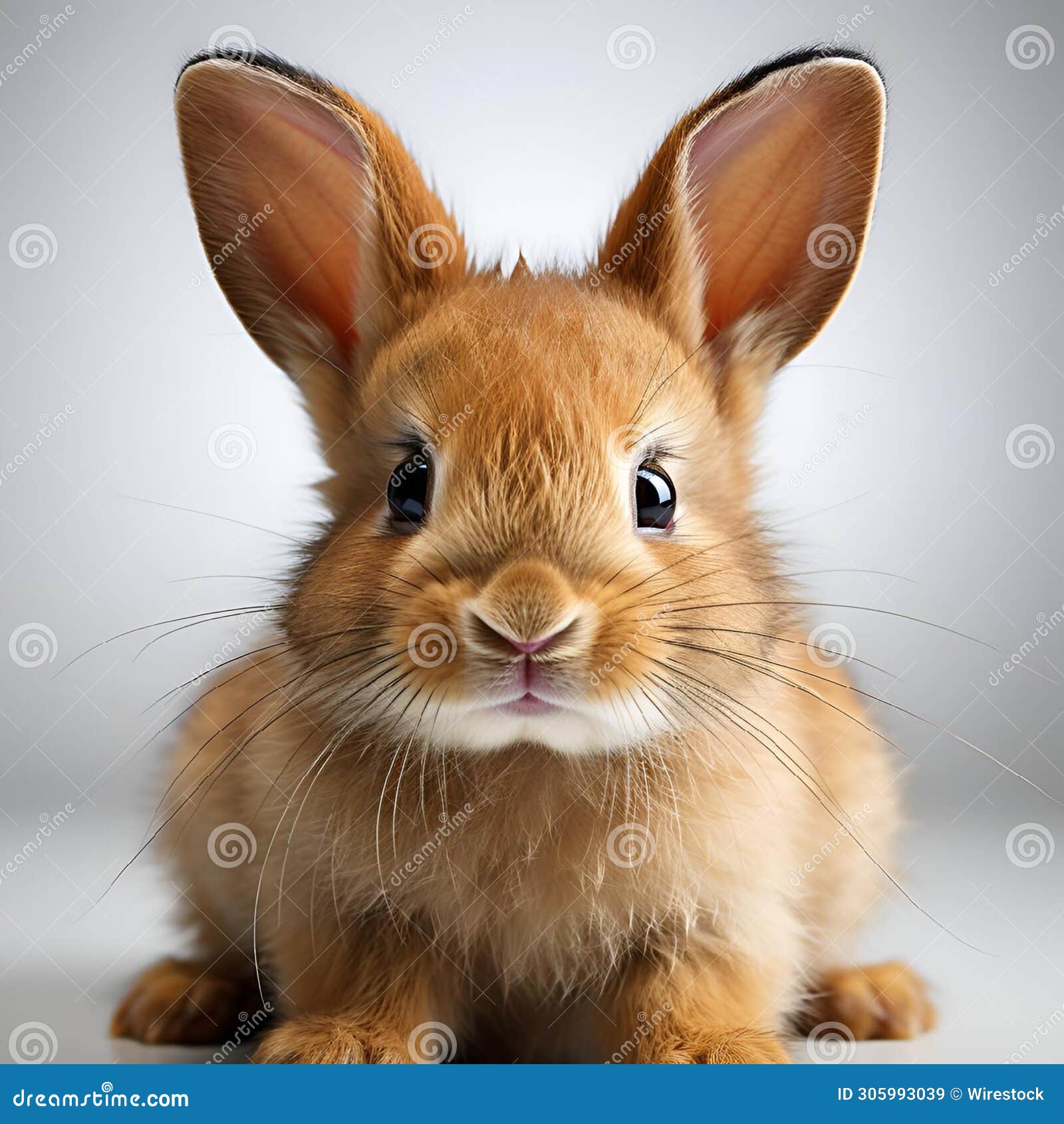 Curious Rabbit Gazing Directly into the Camera, AI-generated. Stock ...