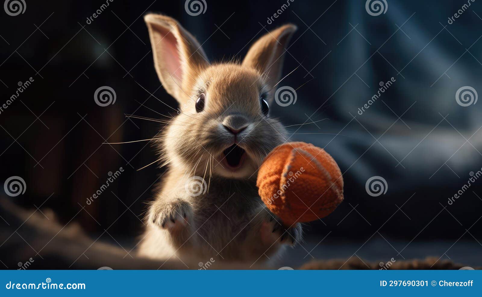Curious Rabbit Playing with Toys Stock Image - Image of tunnel ...