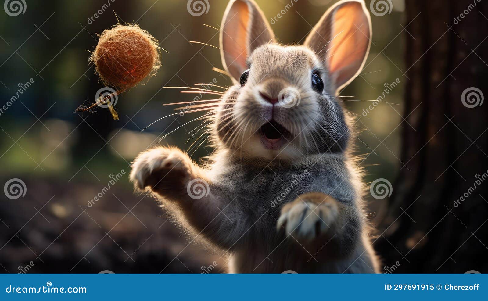Curious Rabbit Playing with Toys Stock Image - Image of fleecy ...