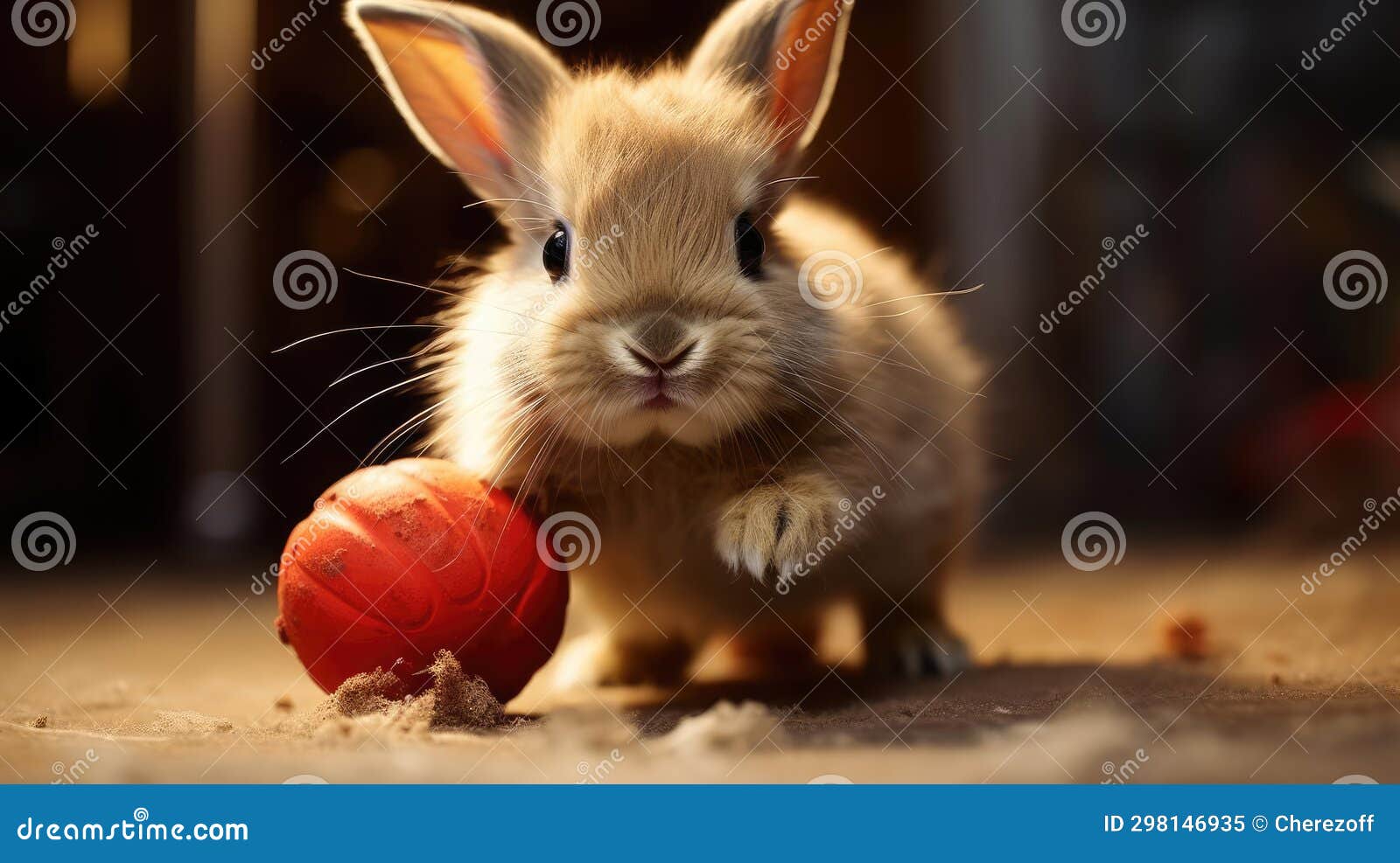 Curious Rabbit Playing with Toys Stock Illustration - Illustration of ...