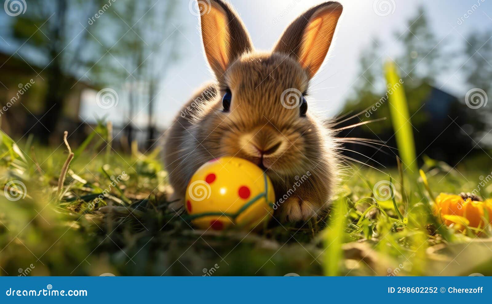 Curious Rabbit Playing with Toys Stock Photo - Image of year, young ...