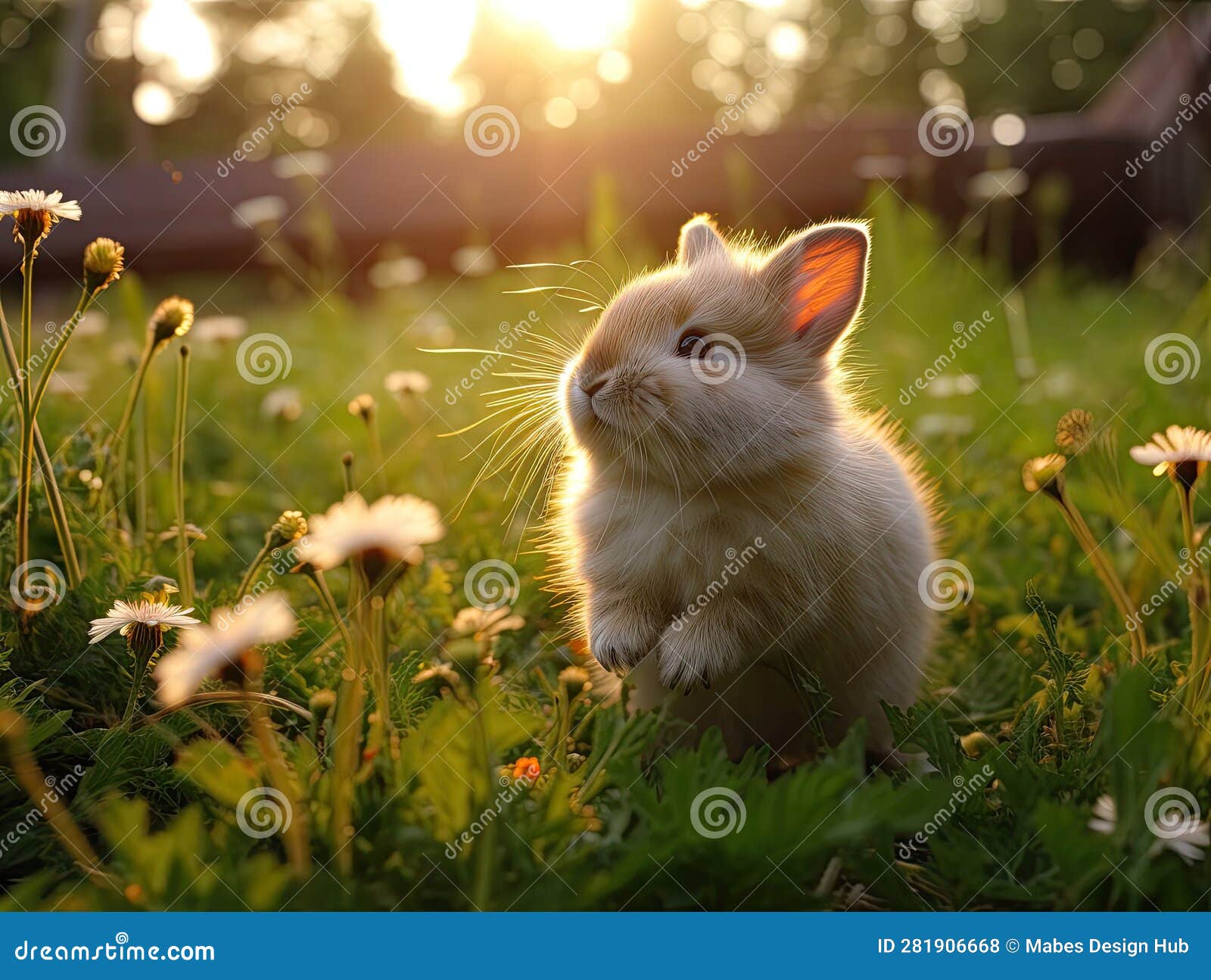 Curious Rabbit S Enchanted Exploration Amidst Blooming Carrots Stock ...