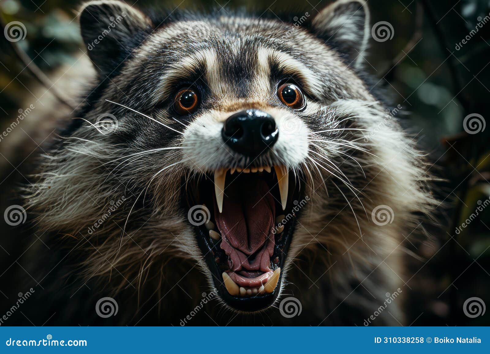 Curious Raccoon with a Surprised Expression Staring in Awe while ...